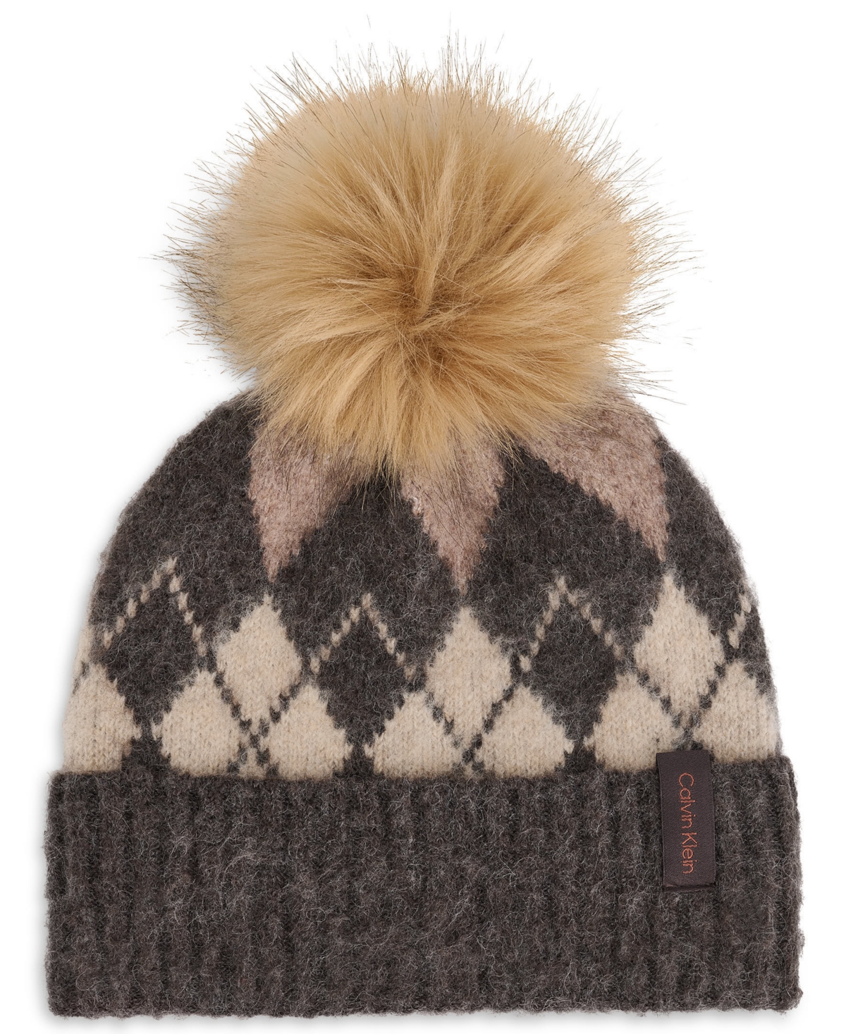 Click here for Calvin Klein Womens Argyle Fair Isle Pattern Beani... prices