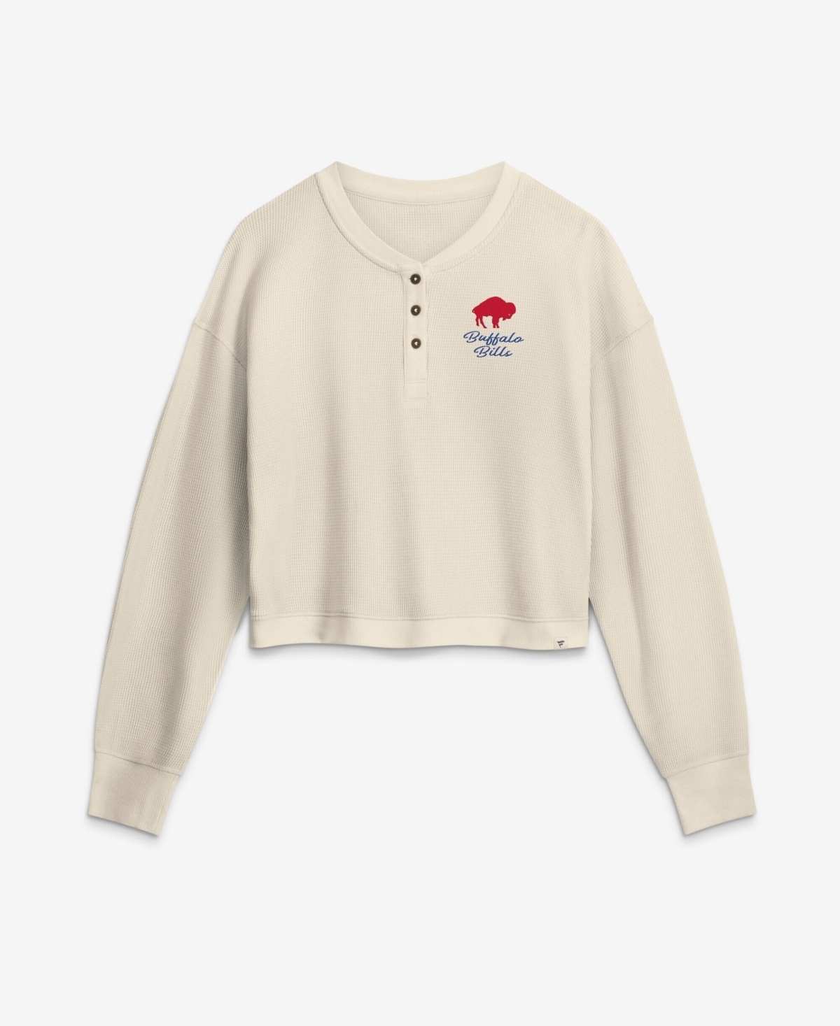 Click here for Fanatics Womens Buffalo Bills Relaxed Cropped Waff... prices