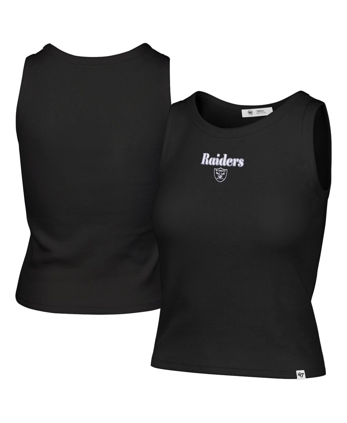 Click here for 47 Brand Womens Las Vegas Raiders Cropped Ribbed T... prices