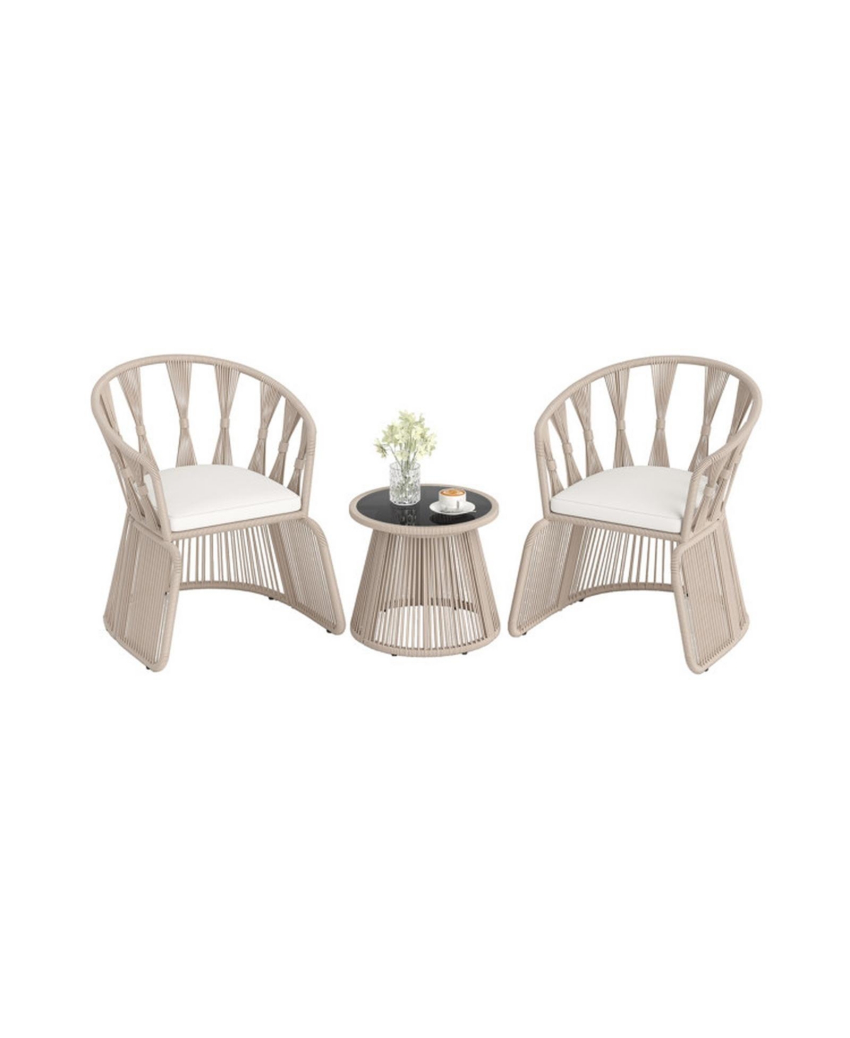Click here for Gouun 3 Piece Outdoor Patio Furniture Set with Rop... prices