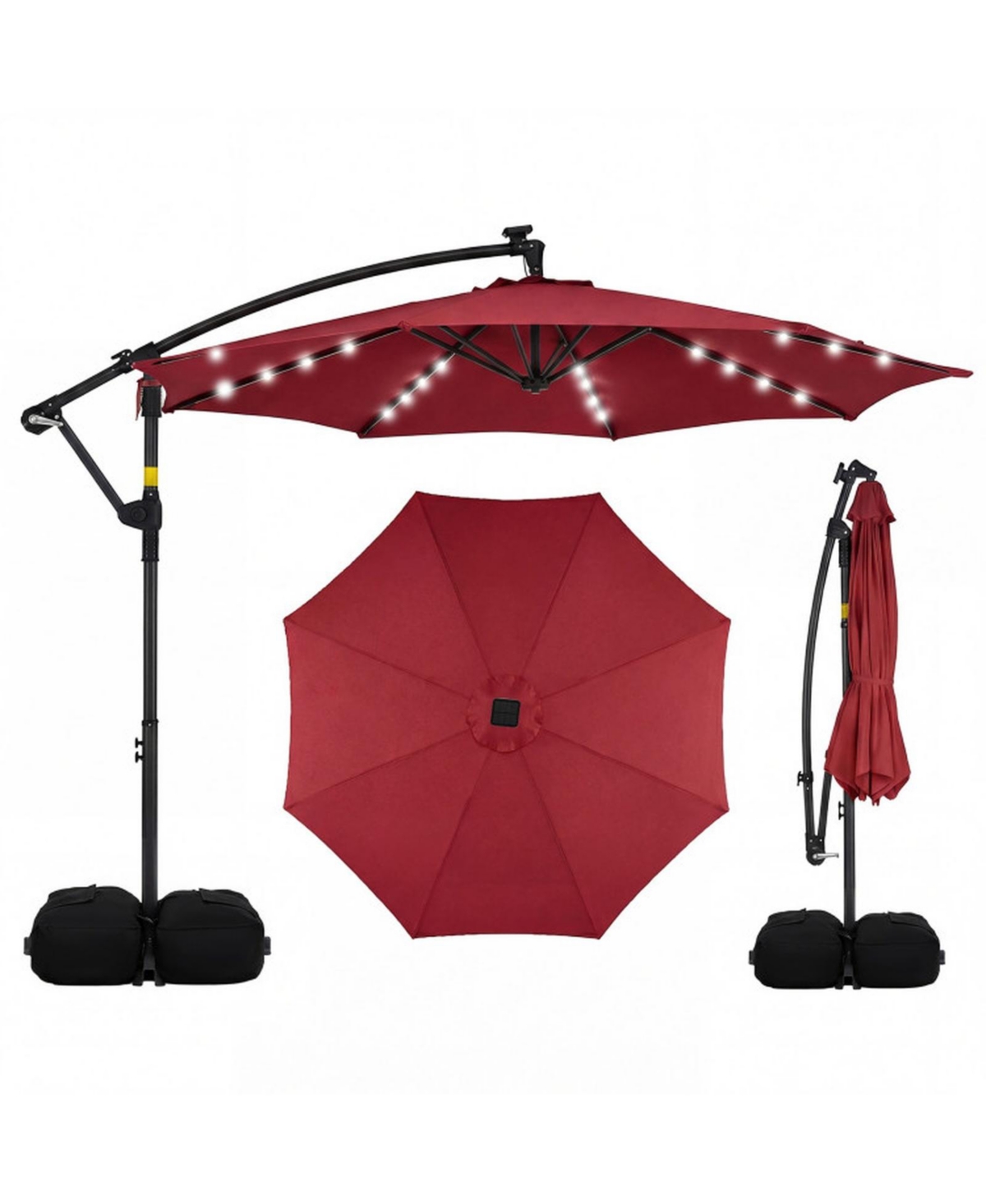 Click here for Gouun 10-Foot Solar Led Offset Cantilever Patio Um... prices