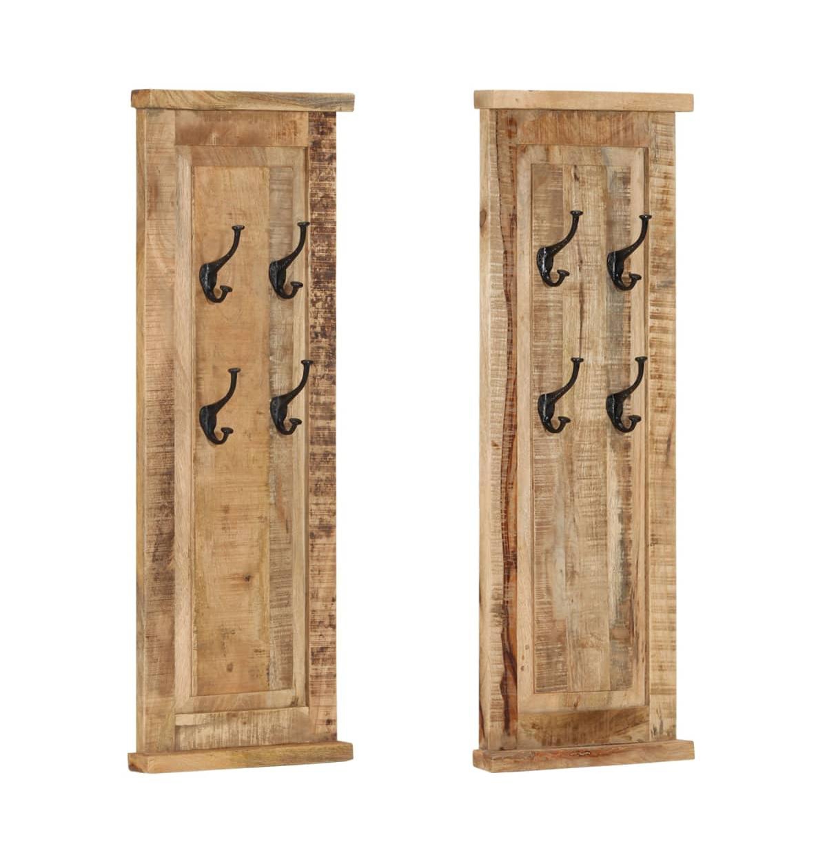 Click here for vidaXL Coat Racks 2 pieces Solid Wood Mango 15x39.... prices