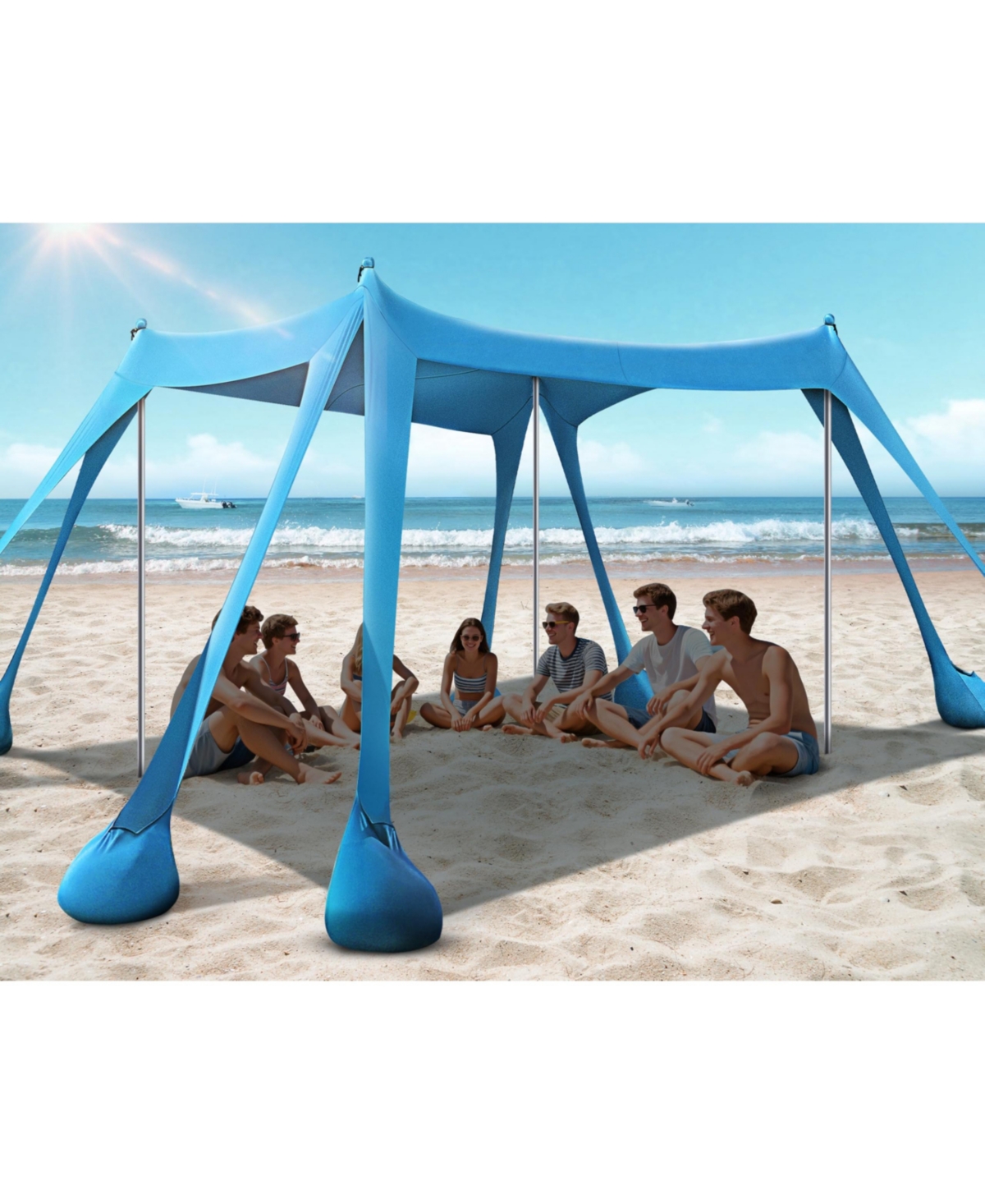 Click here for Aofar Beach Tent Sun Shelter Uv Protection Sandbag... prices