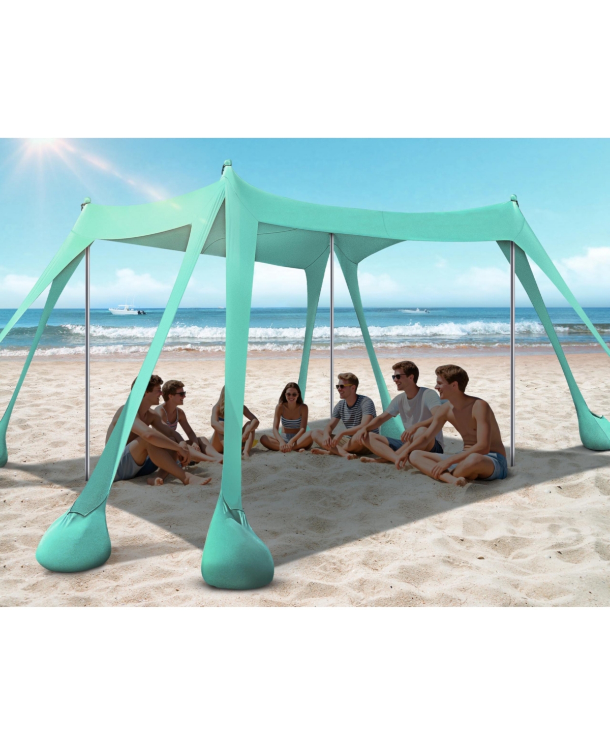 Click here for Aofar Beach Tent Sun Shelter Uv Protection Sandbag... prices