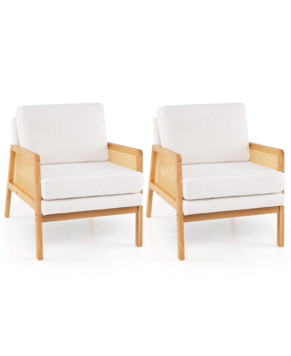 Click here for Gymax Set Of 2 Mid Century Modern Accent Chair Liv... prices