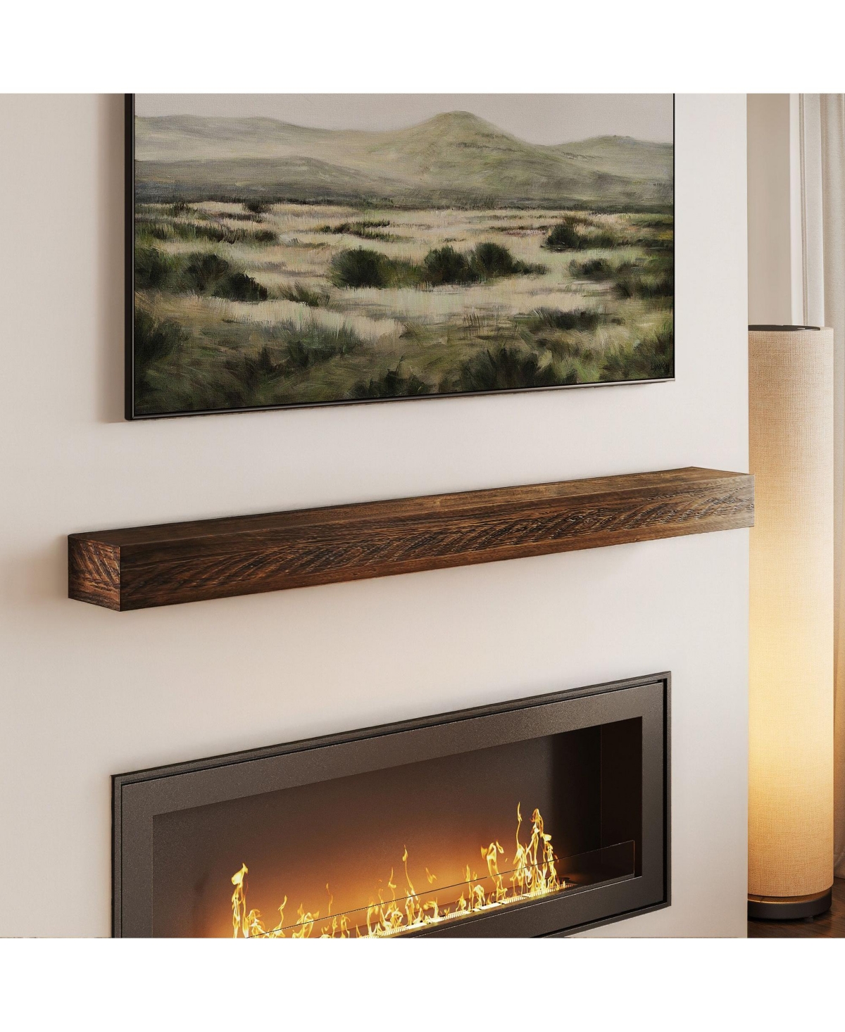 Click here for Plank+Beam 72 Inch Rustic Floating Shelf/Fire Beam... prices