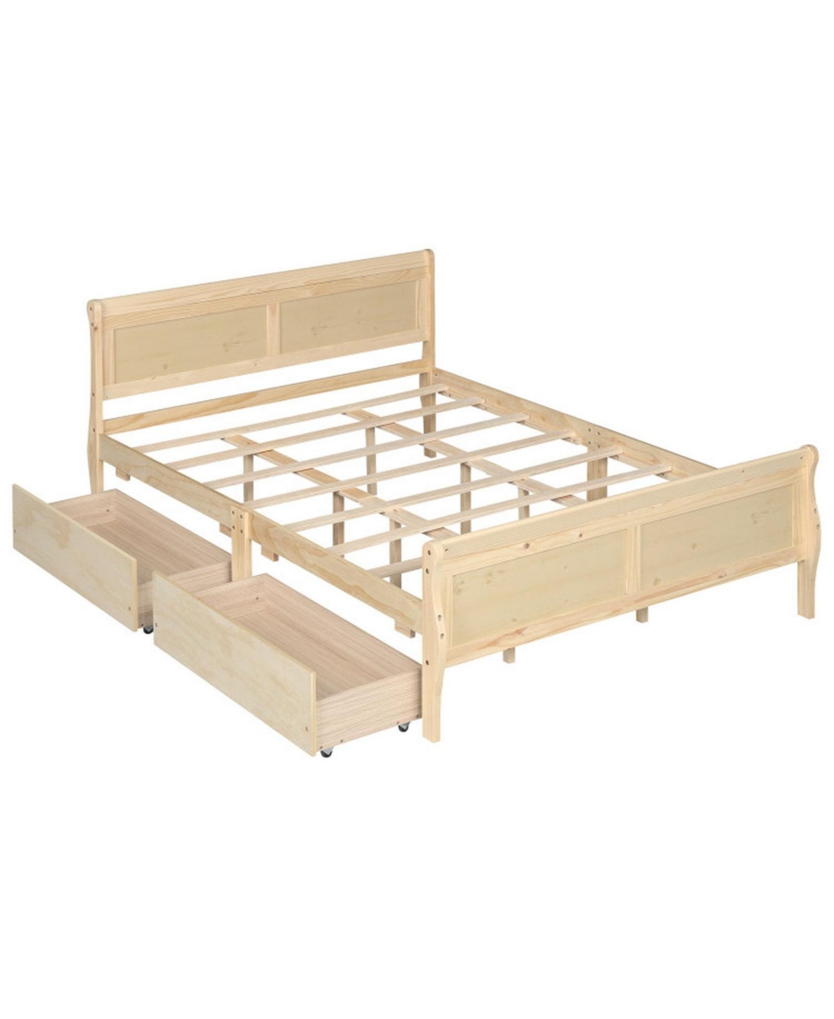 Click here for Sugift Queen Size Sleigh Platform Bed with 2 Stora... prices