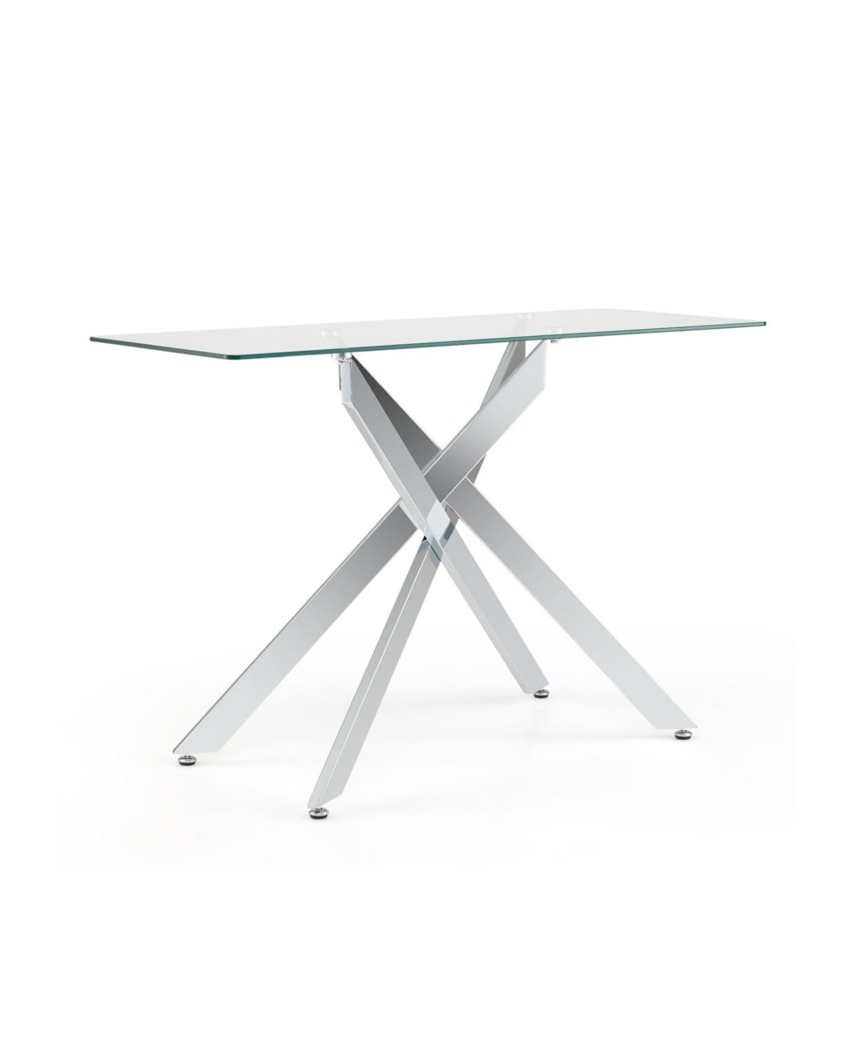 Click here for Slickblue Modern Glass Console Table with Clear Te... prices