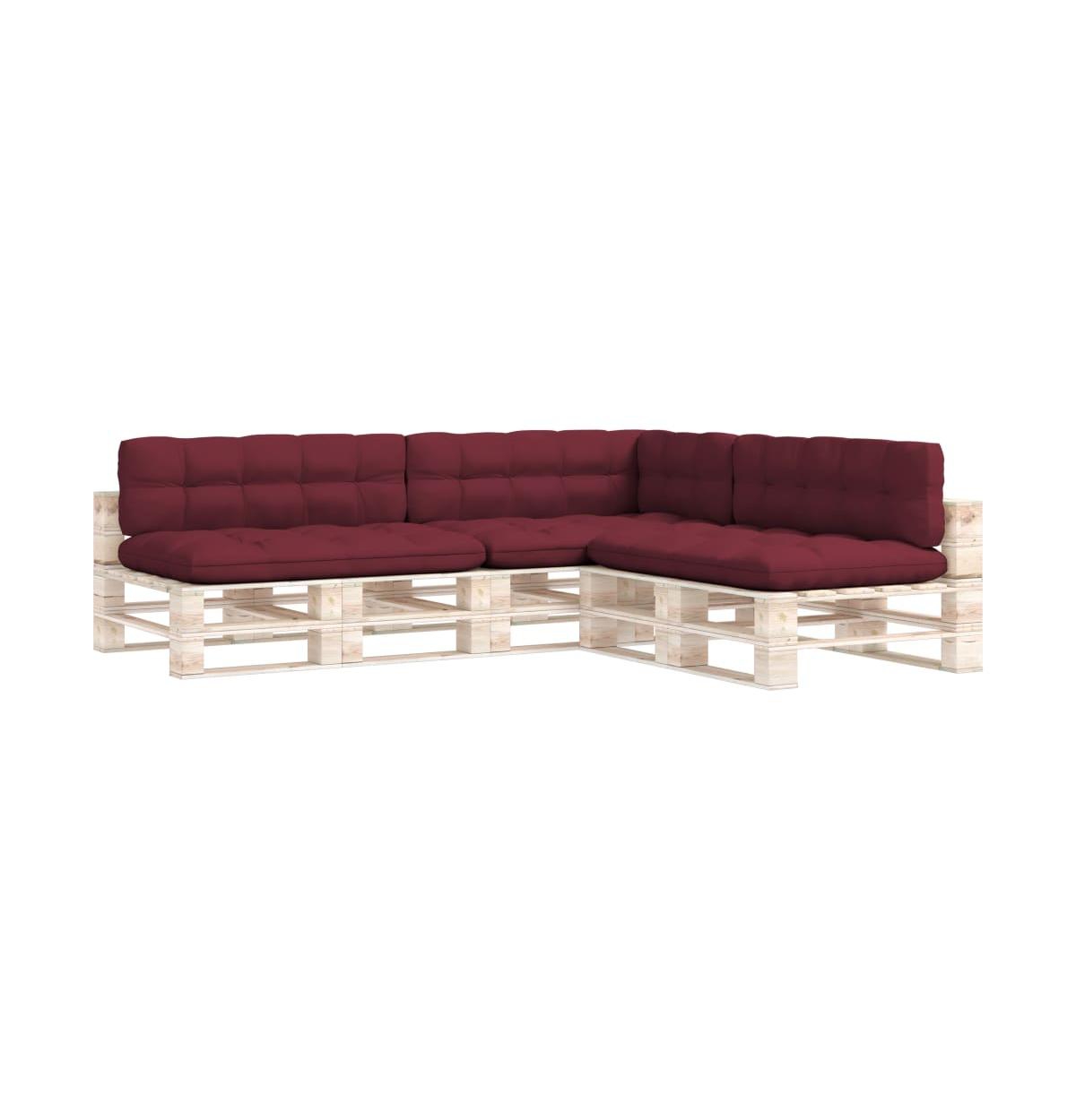 Click here for vidaXL Pallet Sofa Cushions 7 Piece - Wine red prices