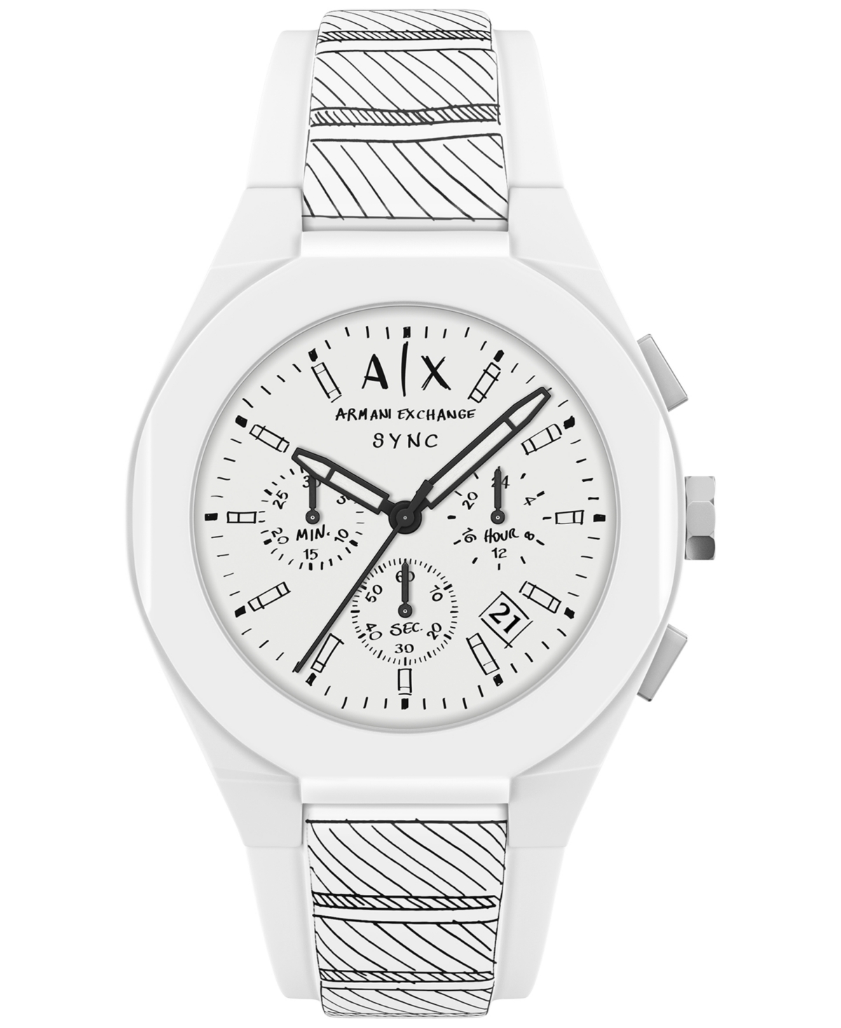 Click here for Armani Exchange Mens Sync Quartz Chronograph White... prices