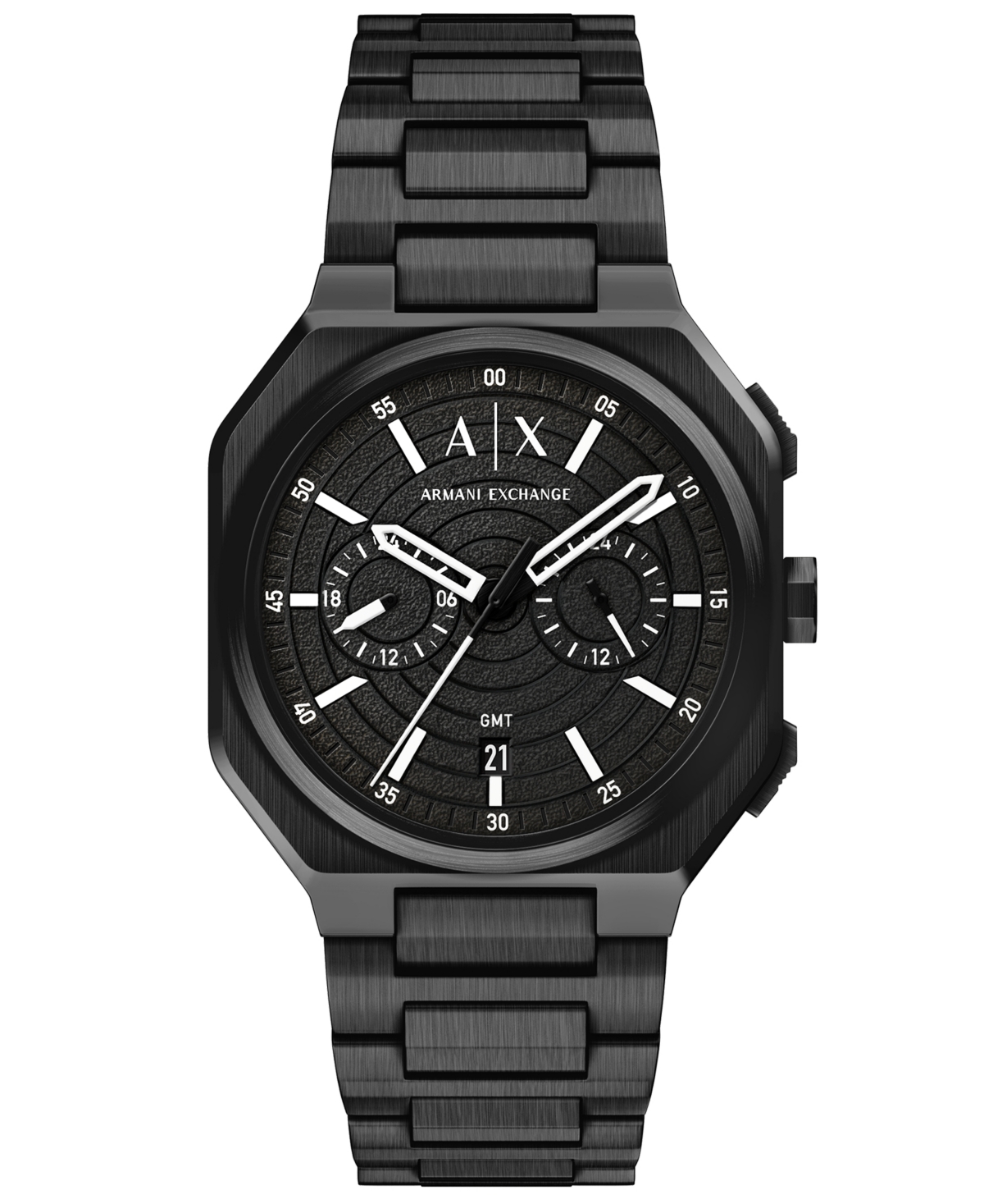 Click here for Armani Exchange Mens Quartz Dual Time Black Stainl... prices