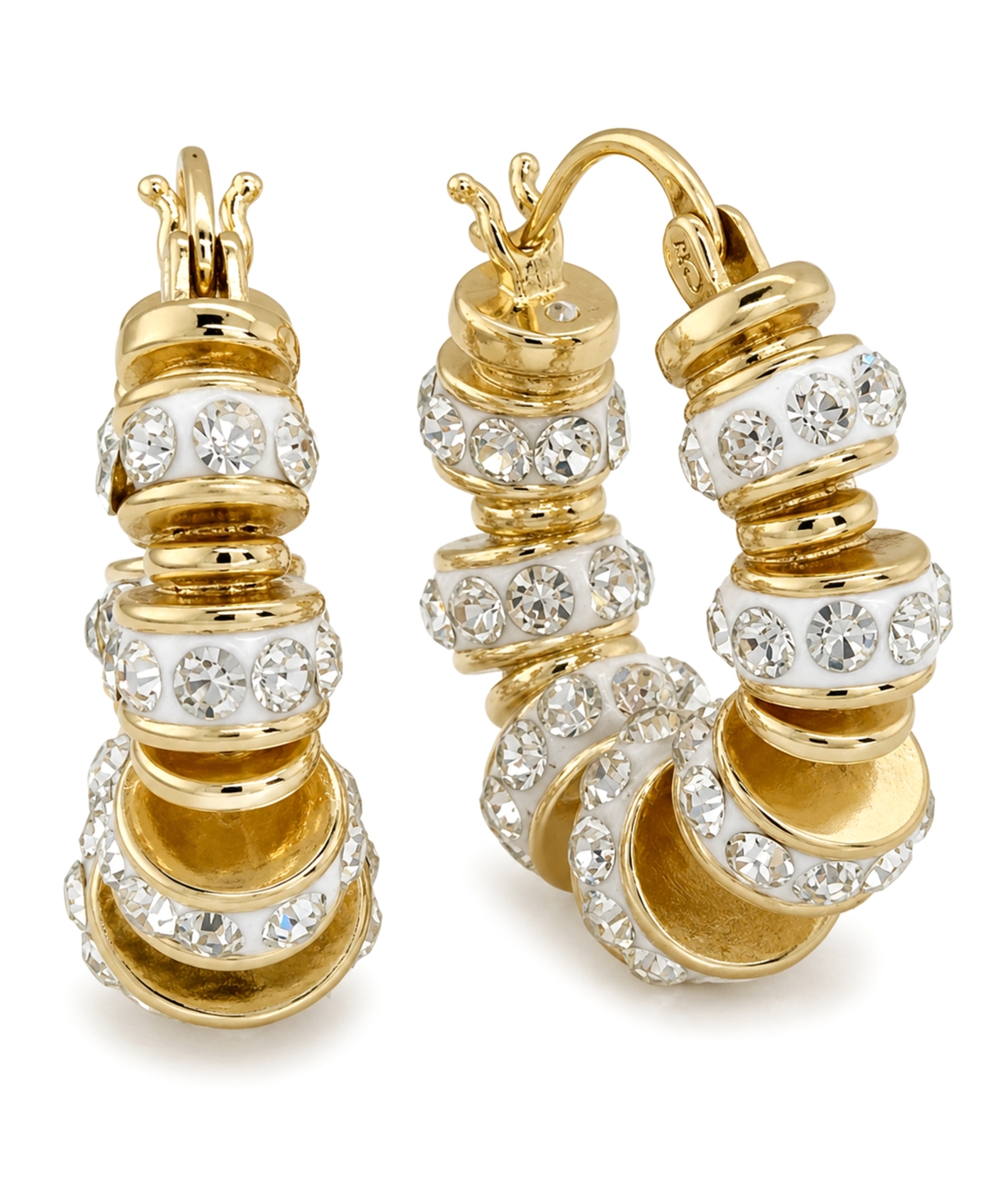 Click here for And Now This Clear Crystal Click Top Hoop Earrings... prices