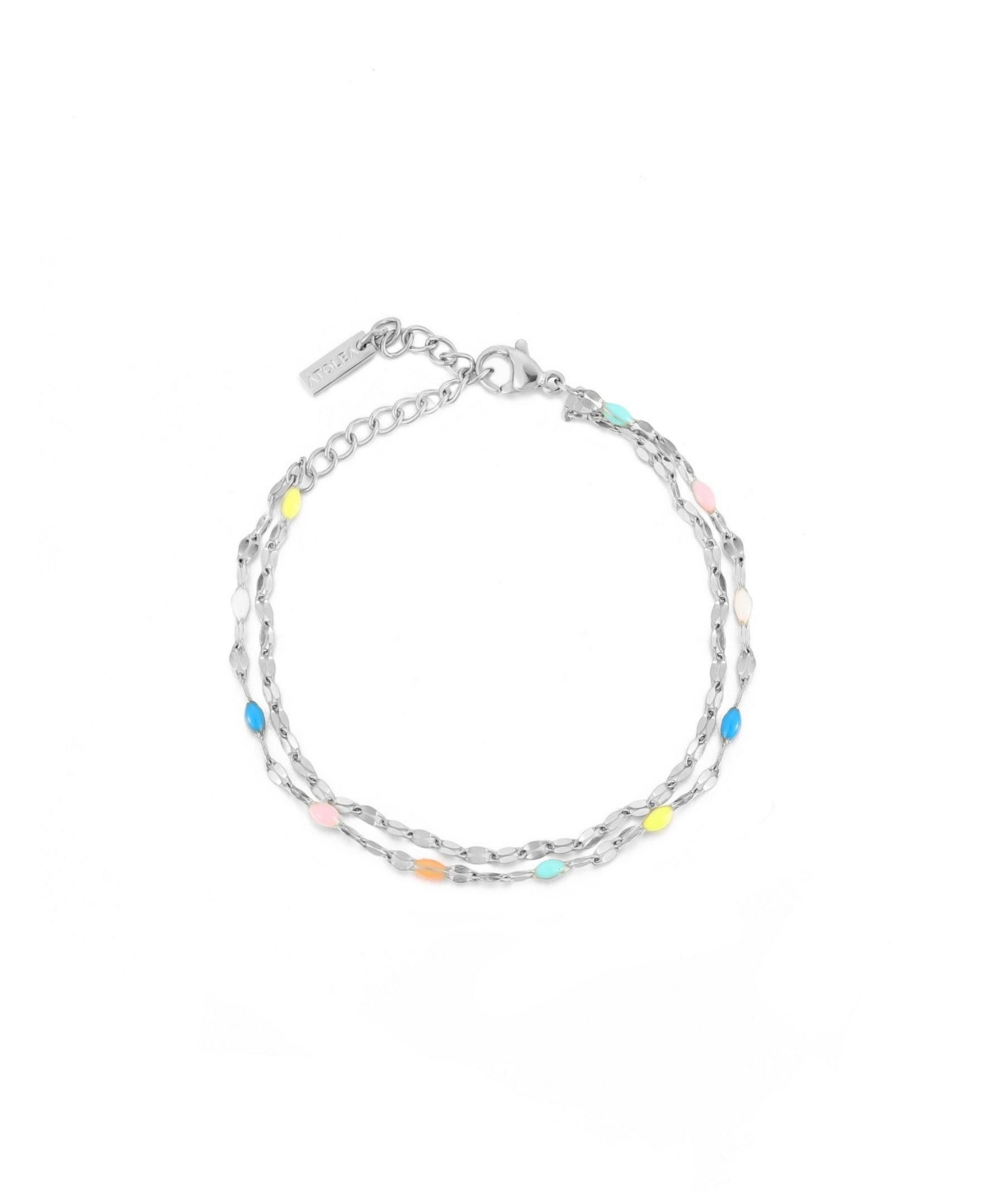Click here for Atolea Rainbow Dainty Bracelet - Silver prices