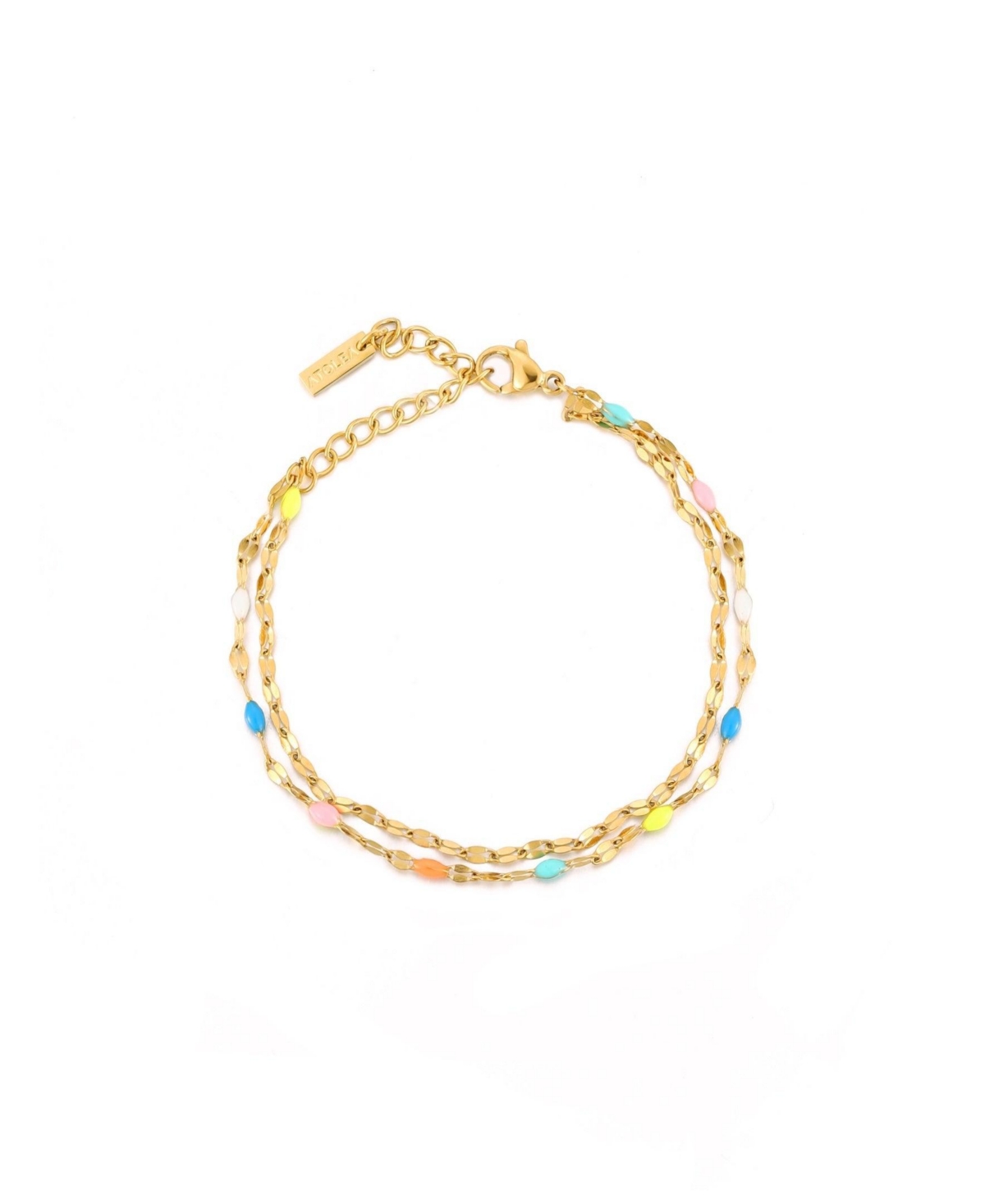 Click here for Atolea Rainbow Dainty Bracelet - Gold prices