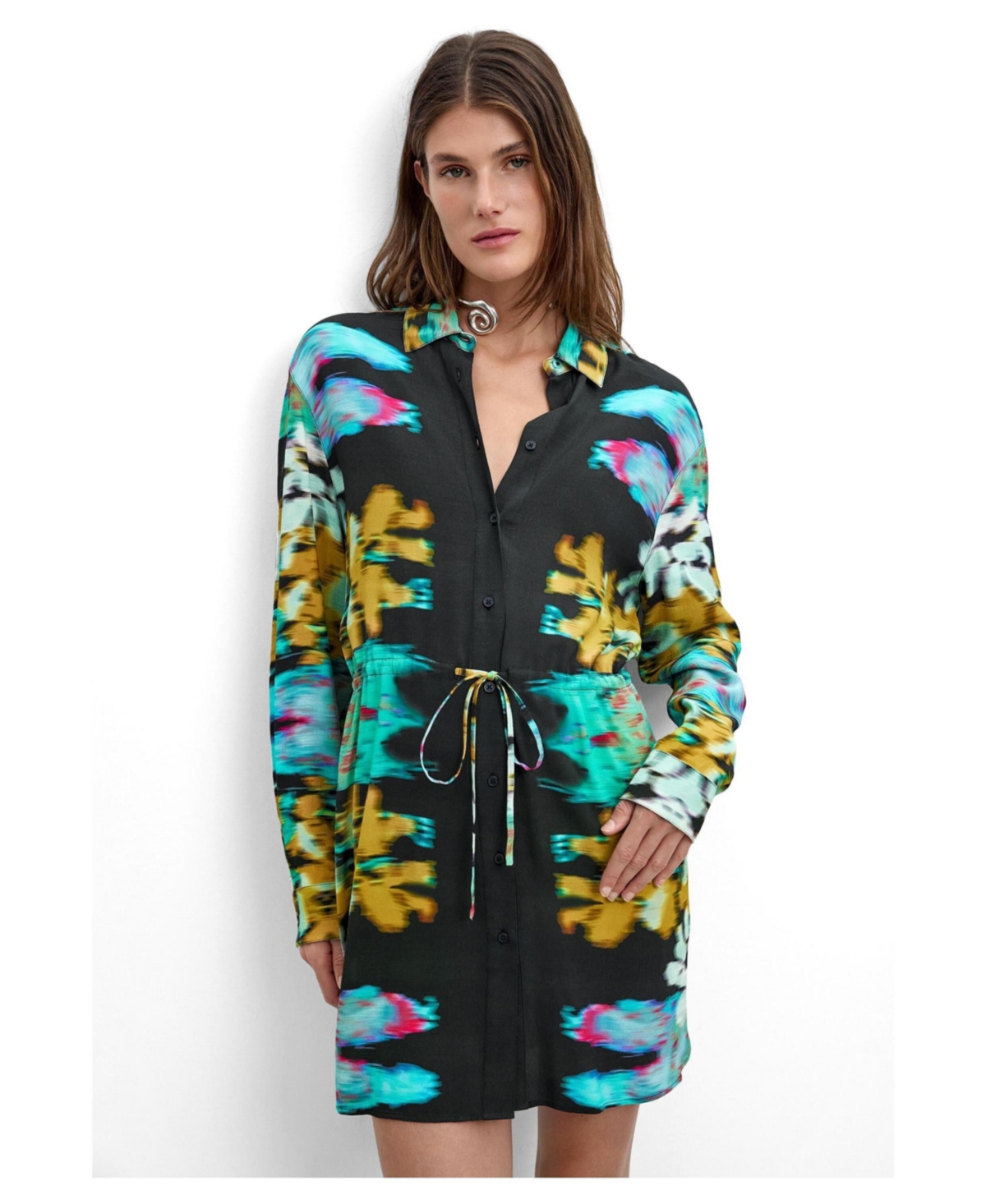 Click here for Desigual Womens M C Lacroix Long Sleeve Floral-Pri... prices