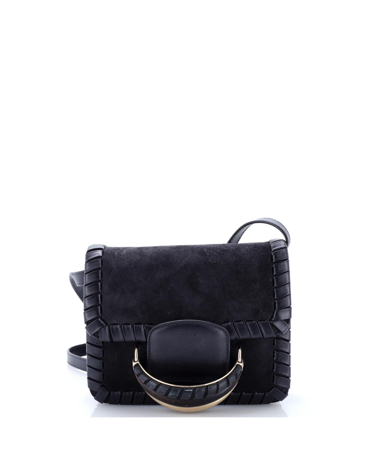 Click here for Pre-Owned Chloe Kattie Crossbody Bag Whipstitch Su... prices