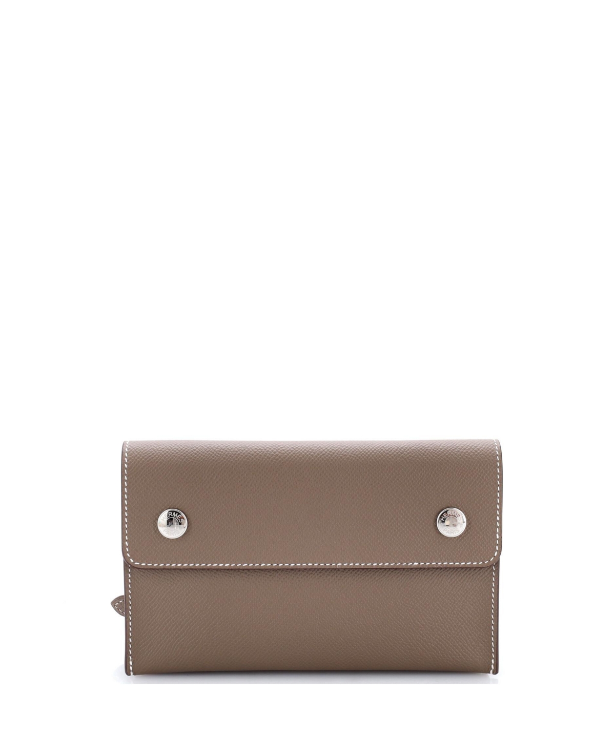 Click here for Pre-Owned Hermes Hermesnap Wallet Bag Epsom - Grey prices