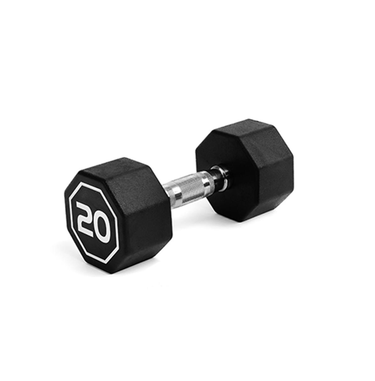 Click here for Sevorley Octagonal Rpe-Coated Dumbbell with Chrome... prices