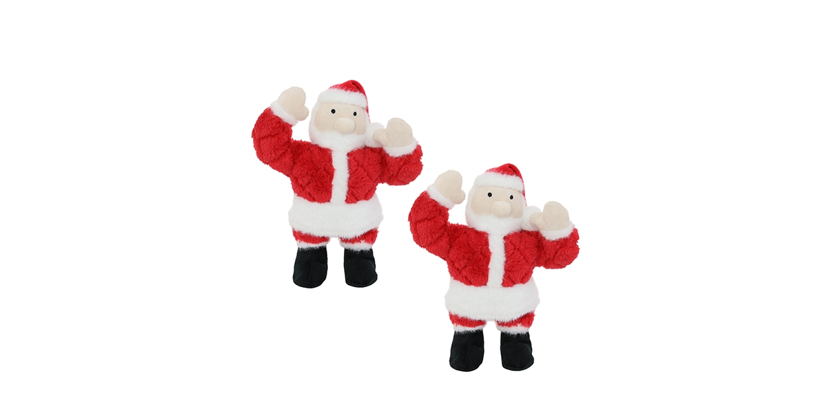 Click here for Mighty Holiday Santa 2 Pack  Durable Plush Squeaky... prices