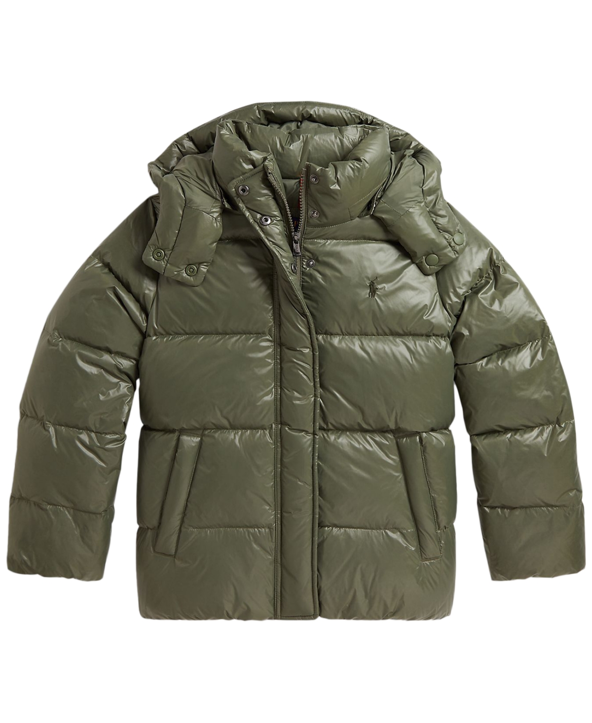 Click here for Polo Ralph Lauren Girls 7-16 Glossy Down Hooded Ja... prices