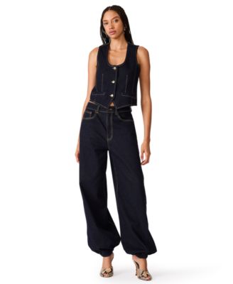 Click here for Steve Madden Womens Fontana Denim Scoop Neck Cropp... prices
