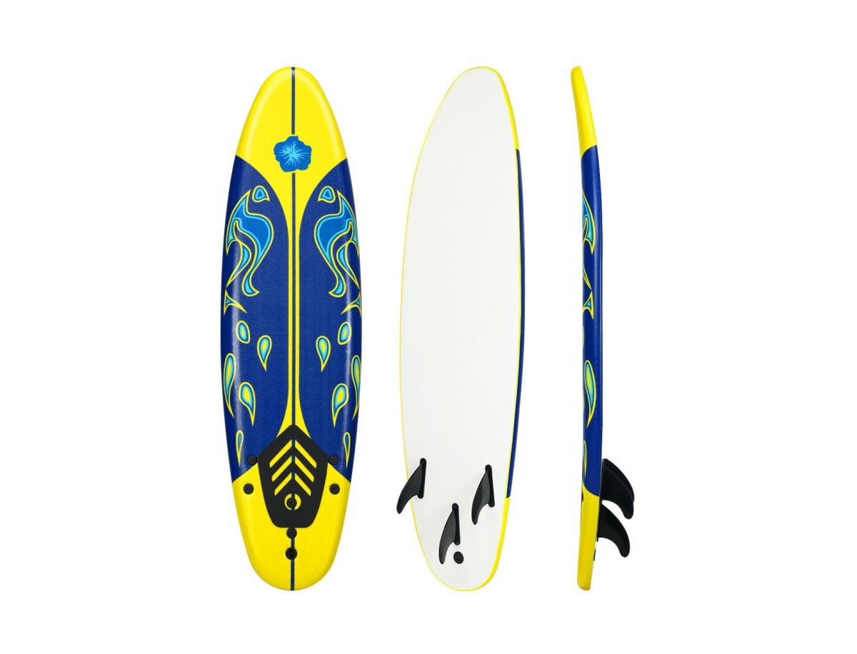 Click here for Hikeen 6 Feet Surfboard with 3 Detachable Fins - Y... prices