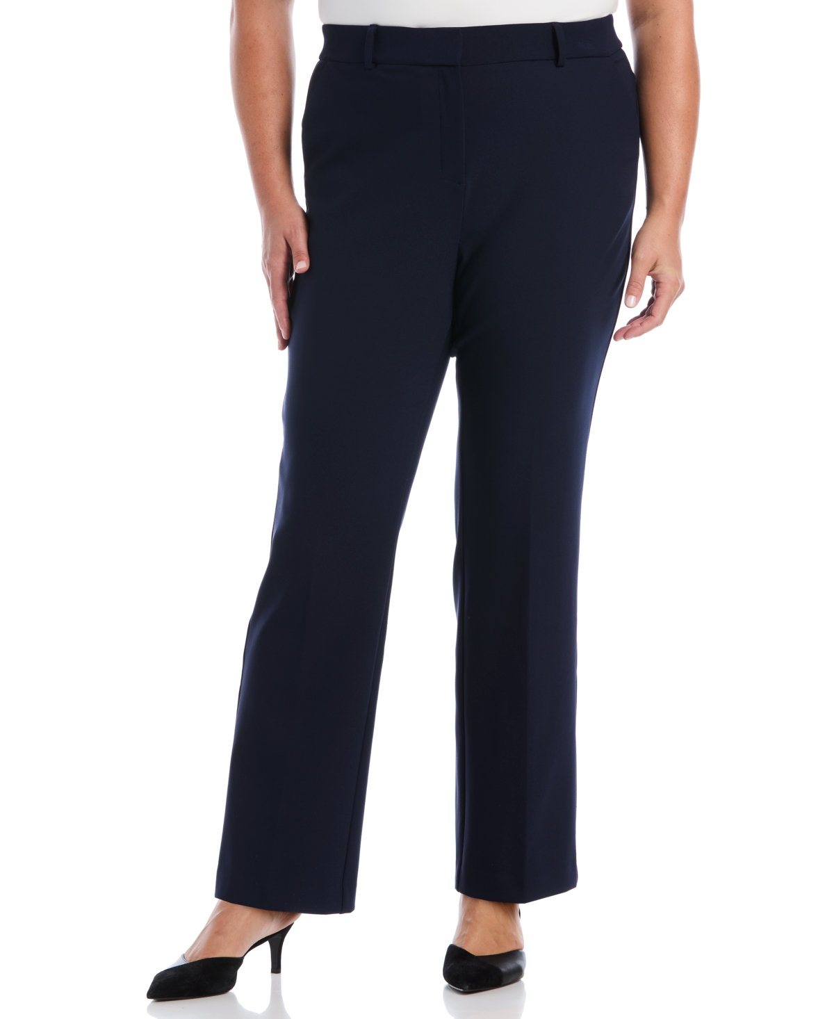 Click here for Rafaella Plus Size High-Rise Bootcut Double-Weave... prices