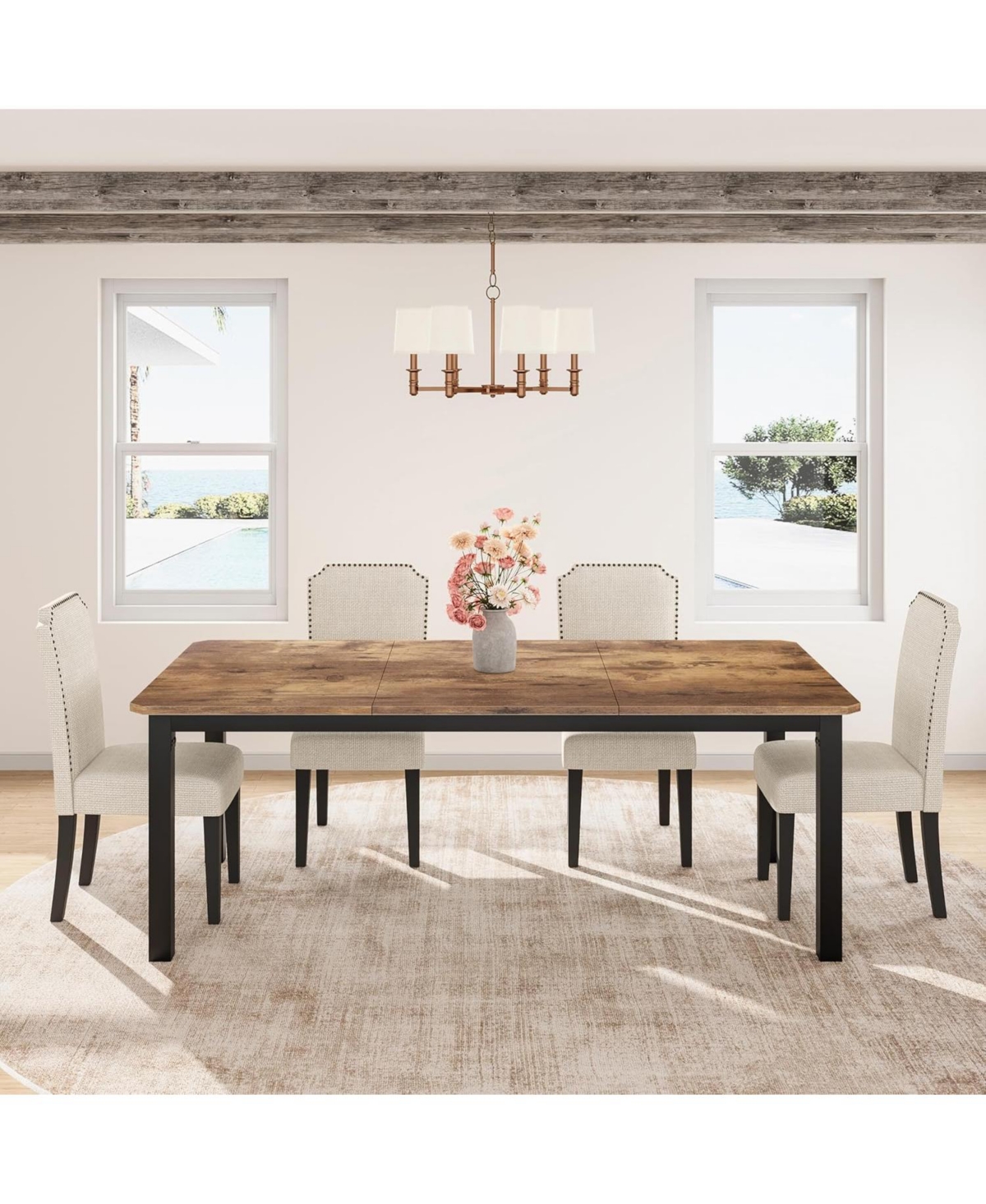 Click here for homfan 70.8 Industrial Dining Table for 6-8 â St... prices