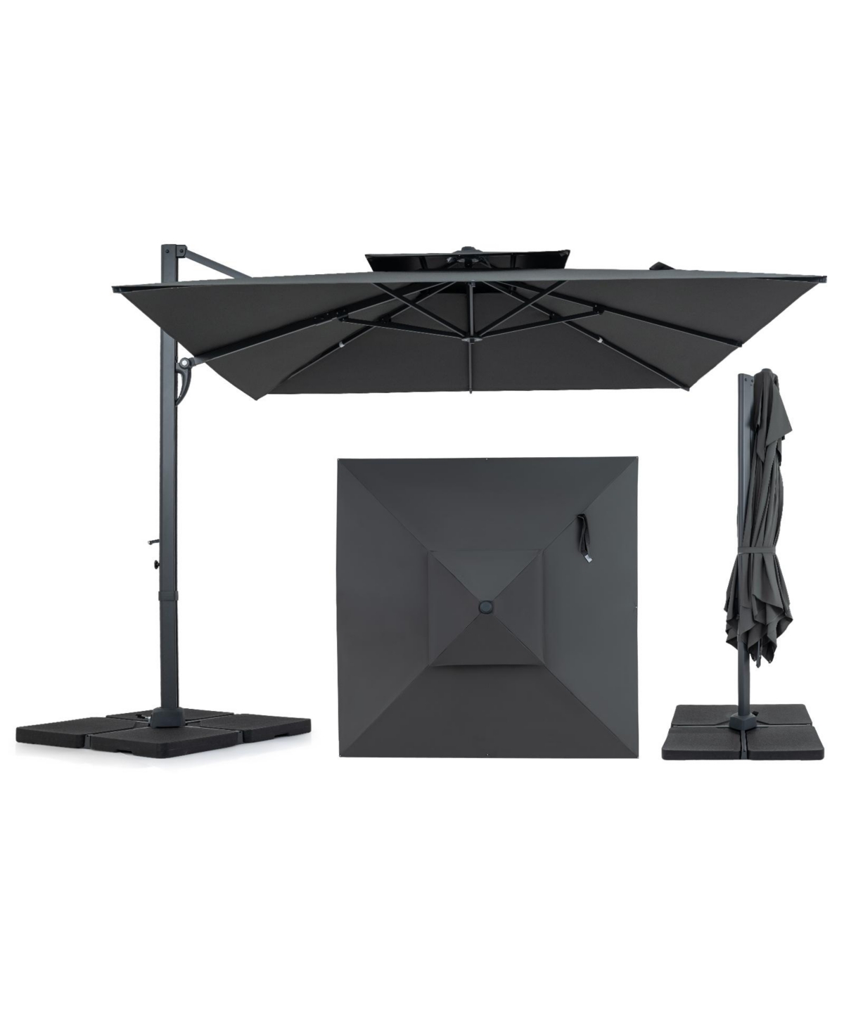 Click here for Gymax Cantilever Umbrella With 220 Lbs BaseLarge O... prices