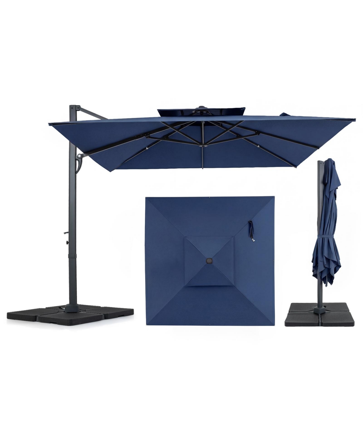 Click here for Gymax Cantilever Umbrella With 220 Lbs BaseLarge O... prices