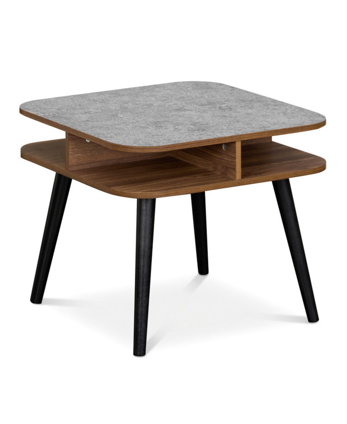 Click here for Sugift Square Faux Marble End Table with 4-Sided O... prices