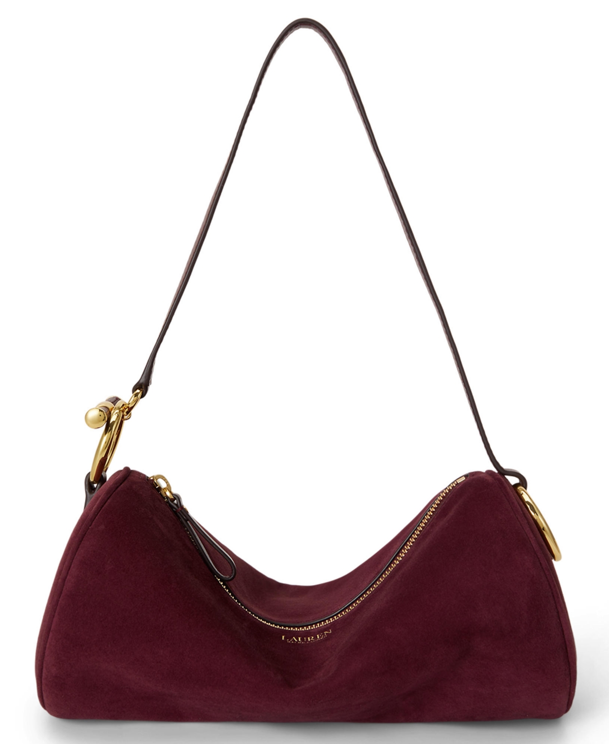Click here for Lauren Ralph Lauren Suede Small Blaike Barrel Hand... prices