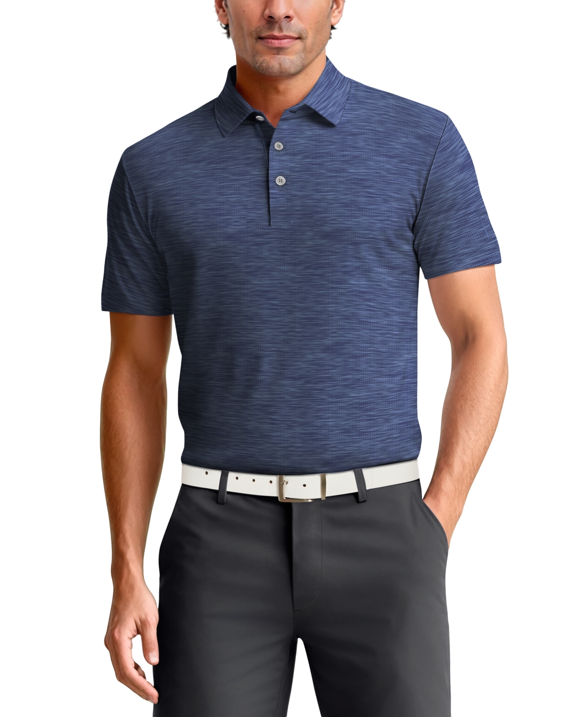 Click here for Pga Tour Mens Short-Sleeve Airflux Heather Golf Po... prices