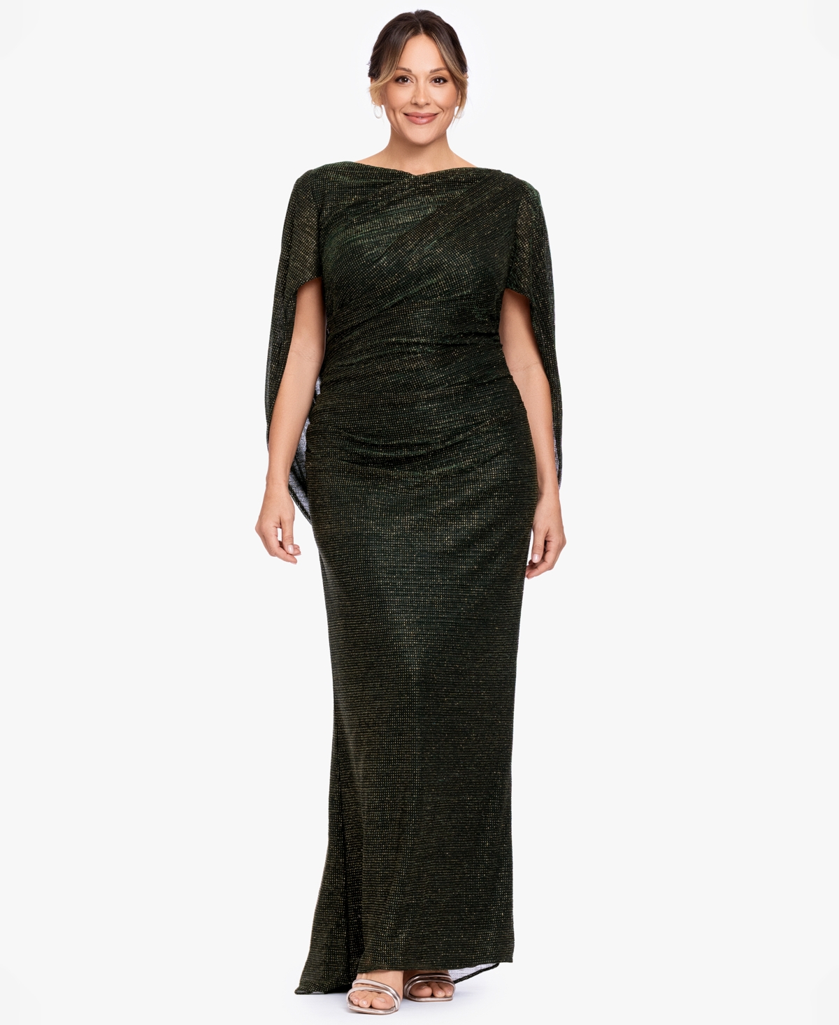 Click here for Betsy & Adam Womens Metallic Glitter-Crinkle Drape... prices