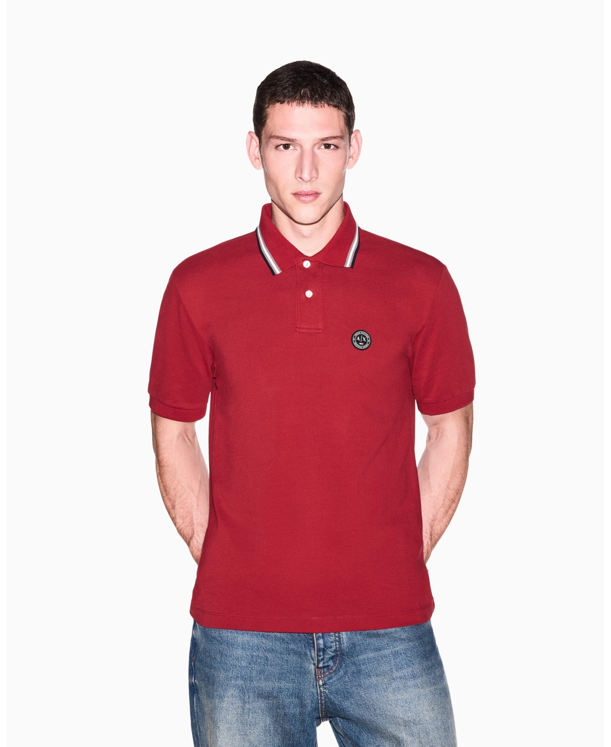 Click here for A|X Armani Exchange Mens Short Sleeves Pique Tippi... prices