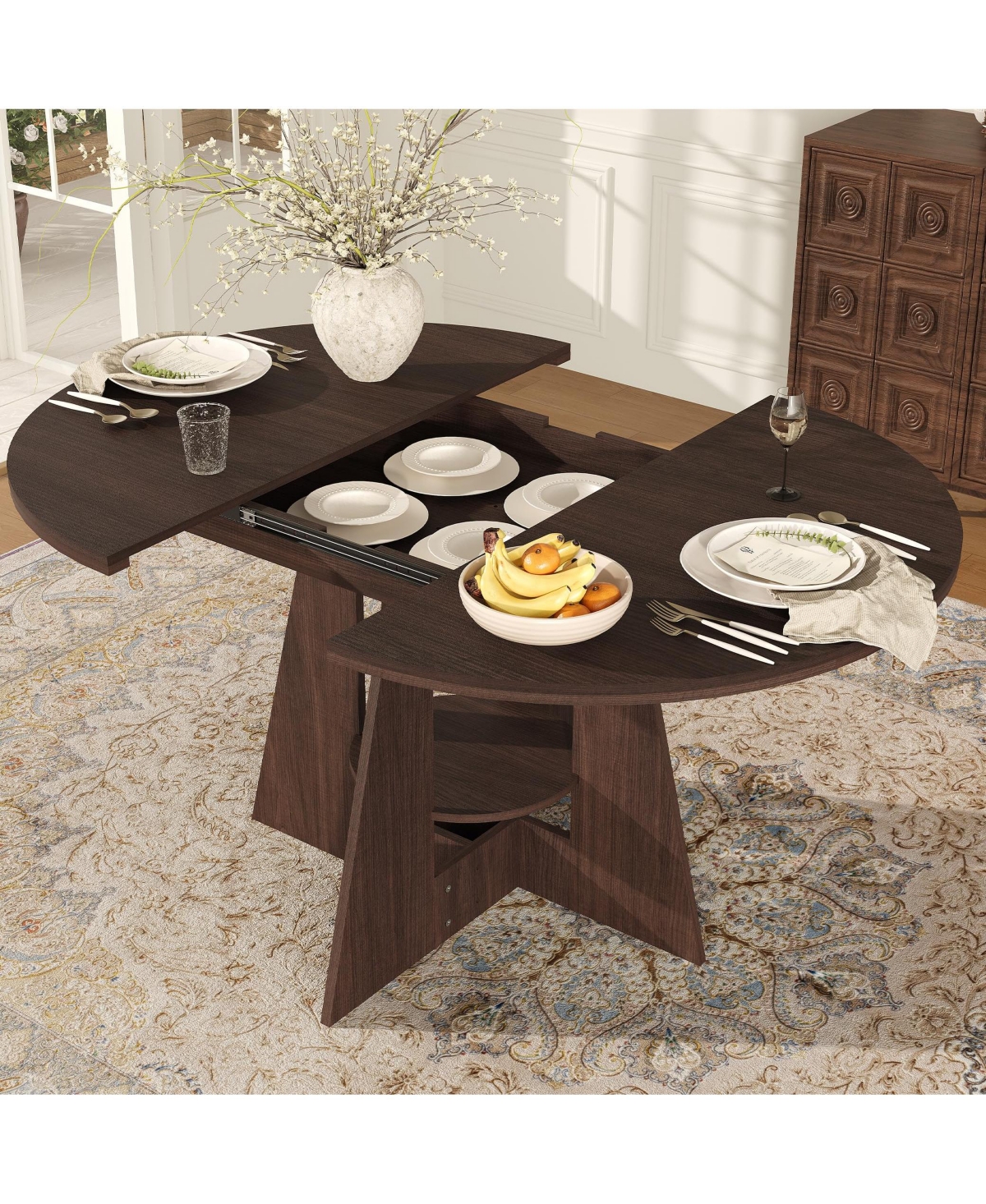 Click here for 43.3-59 Convertible Dining Table  Extendable Round... prices