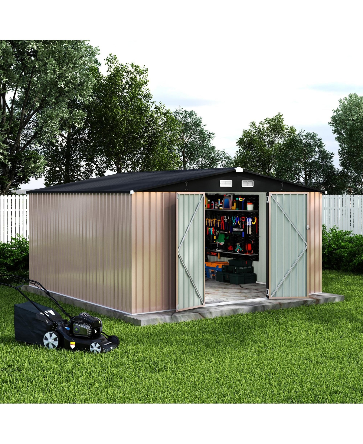 Click here for 12x12 Ft Outdoor Storage Shed  Color Steel Constru... prices