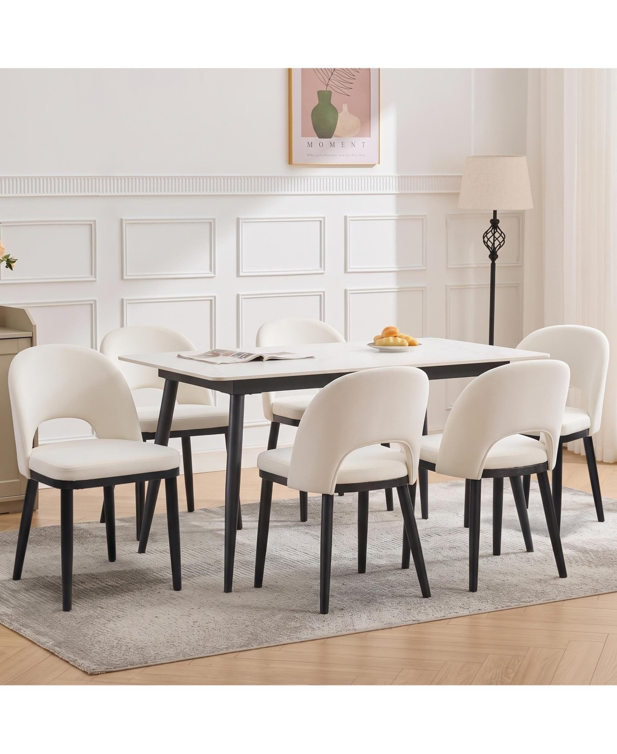 Click here for Wooden Dining Chairs Set of 6 Upholstered Dining C... prices