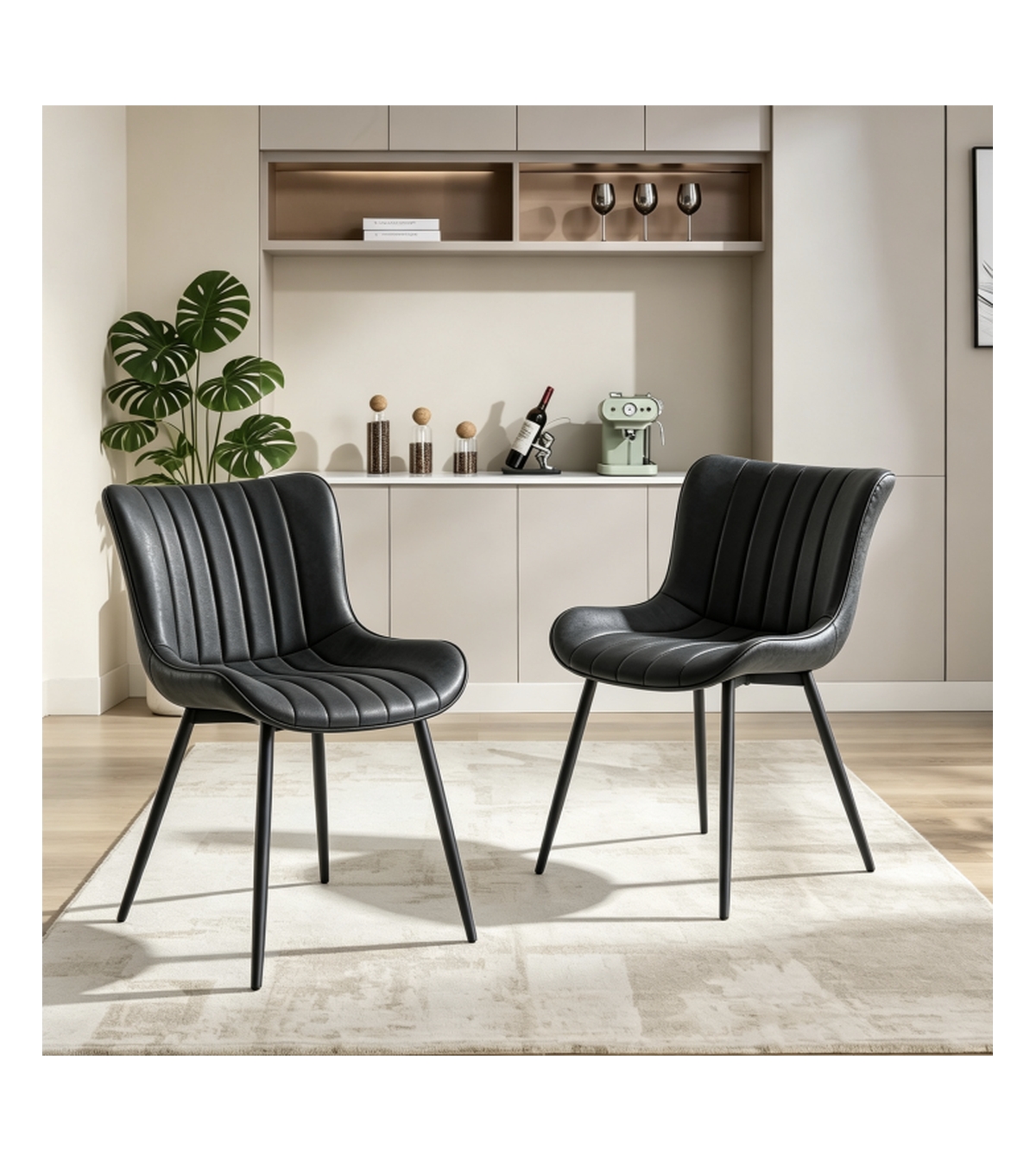 Click here for Dining Chairs Set of 2  Ergonomic Upholstered Kitc... prices