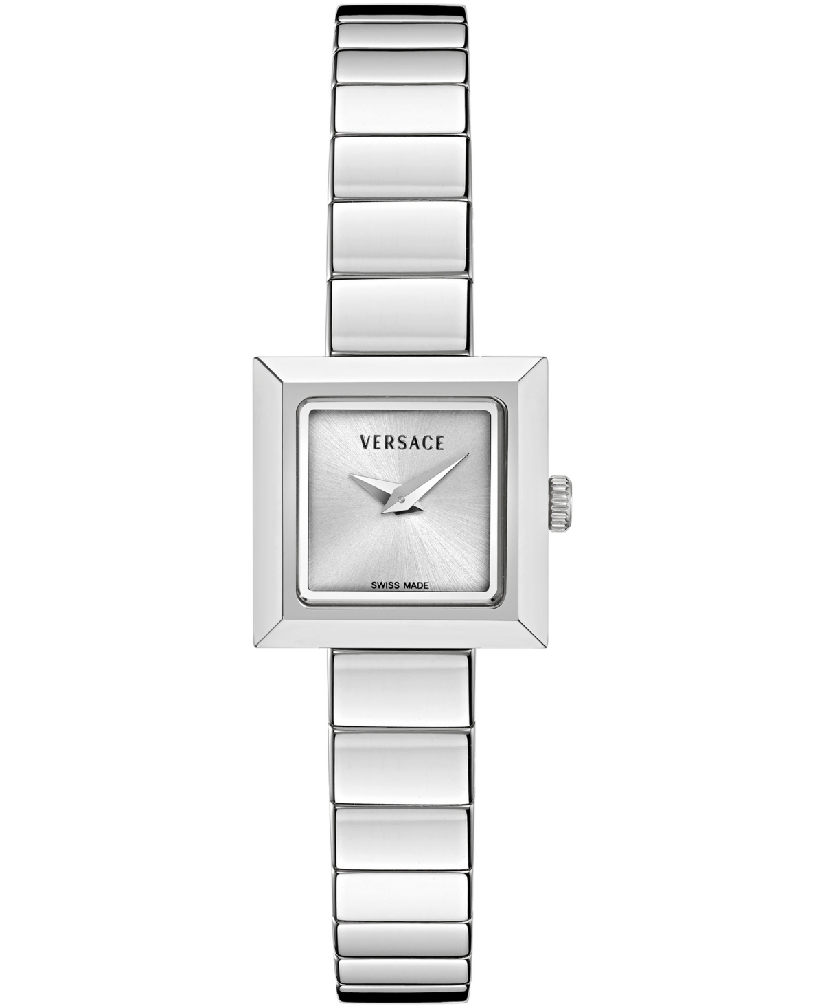 Click here for Versace Womens V-Square Petite Silver Stainless St... prices
