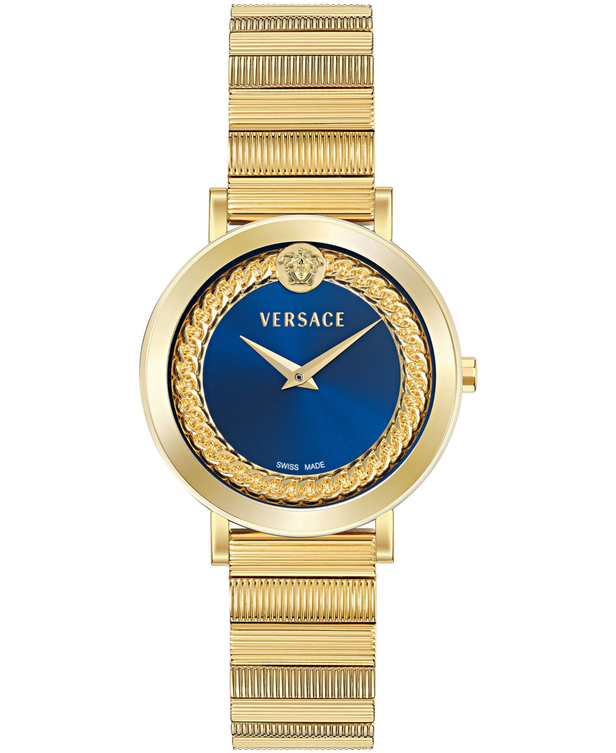 Click here for Versace Womens V-Libra Green Calf Leather Strap Wa... prices