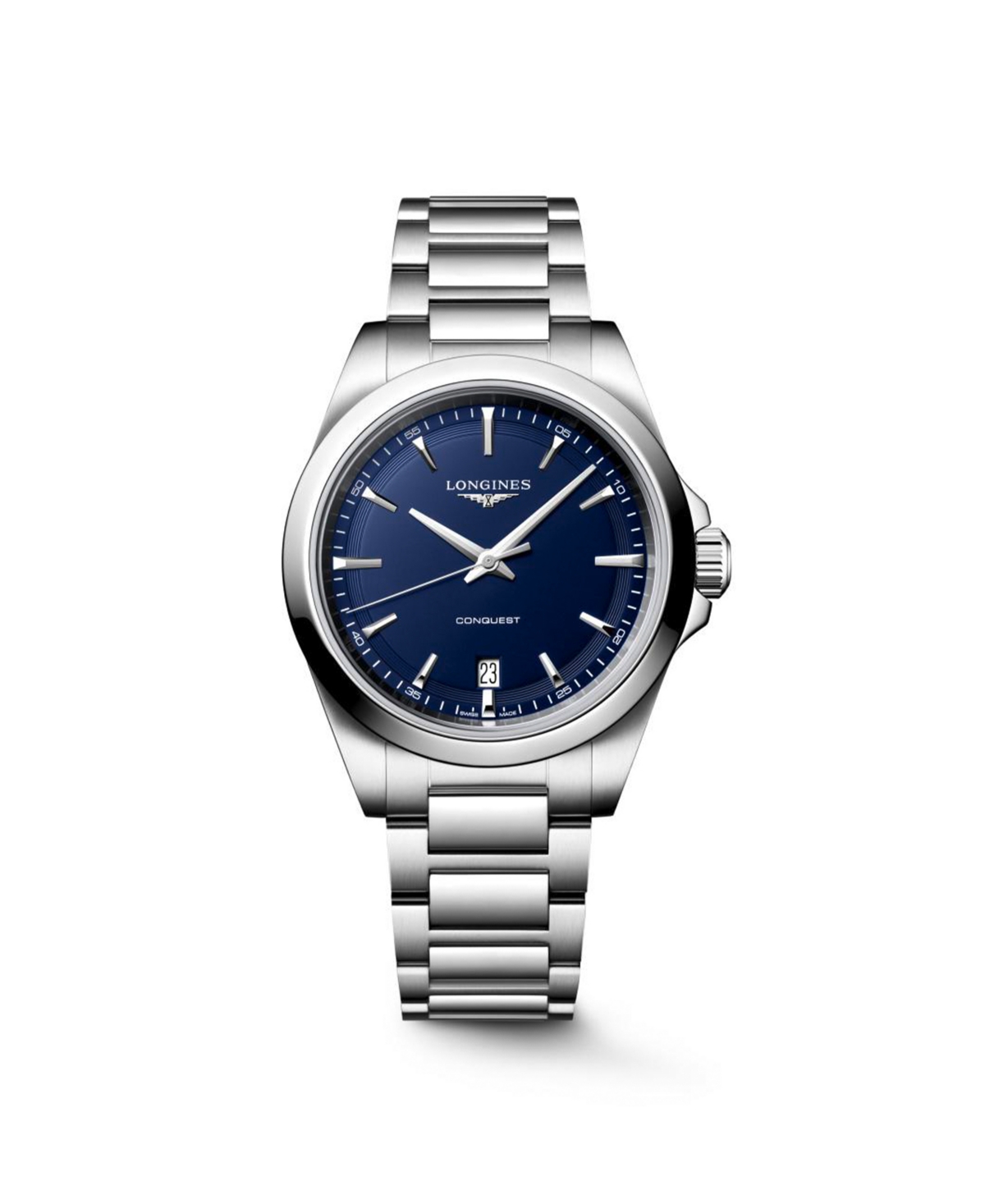 Click here for Longines Mens Conquest Silver Stainless Steel Stra... prices