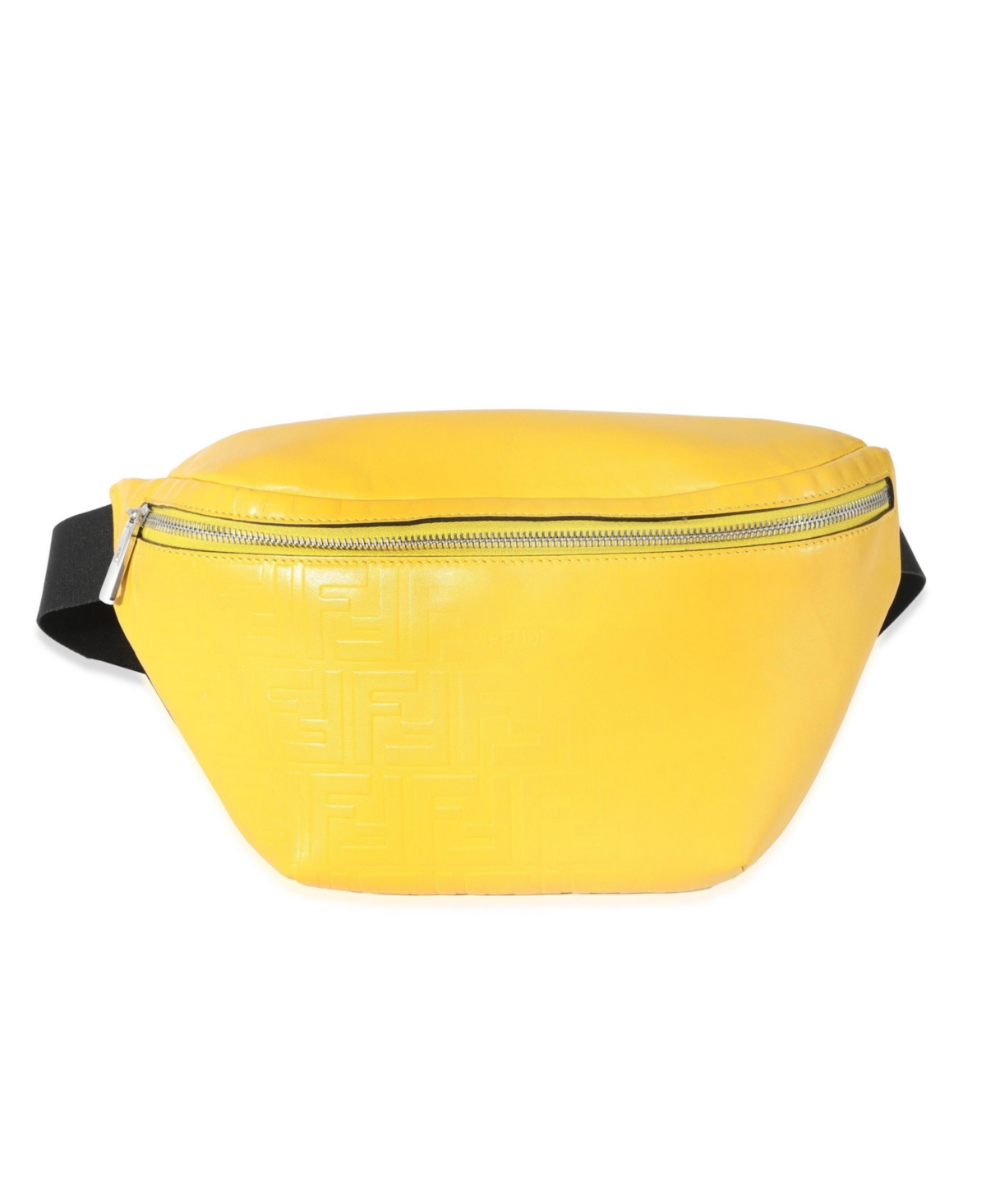 Click here for Pre-Owned Fendi Yellow Calfskin Ff 1974 Embossed B... prices