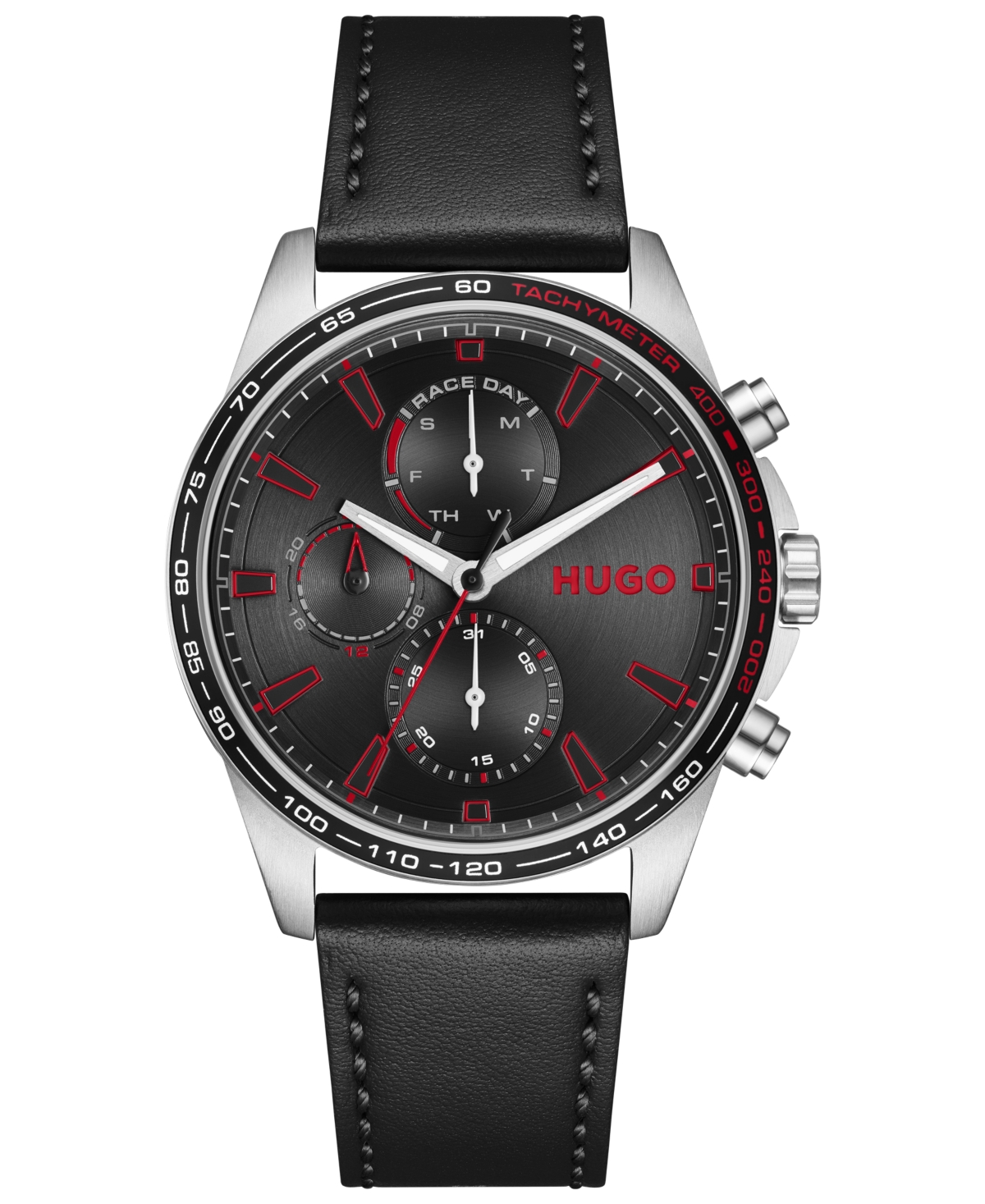 Click here for Hugo Boss Mens Drift Quartz Multi Black Calfskin L... prices