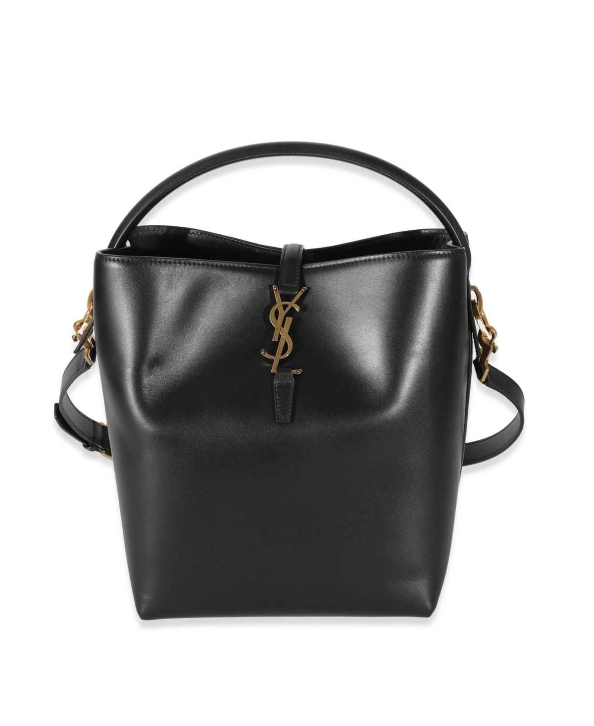 Click here for Pre-Owned Saint Laurent Black Shiny Calfskin Small... prices
