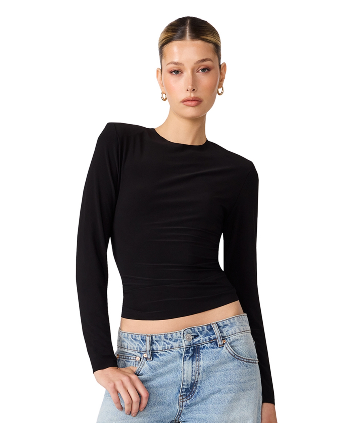 Click here for Steve Madden Womens Seline Long-Sleeve Padded Shou... prices