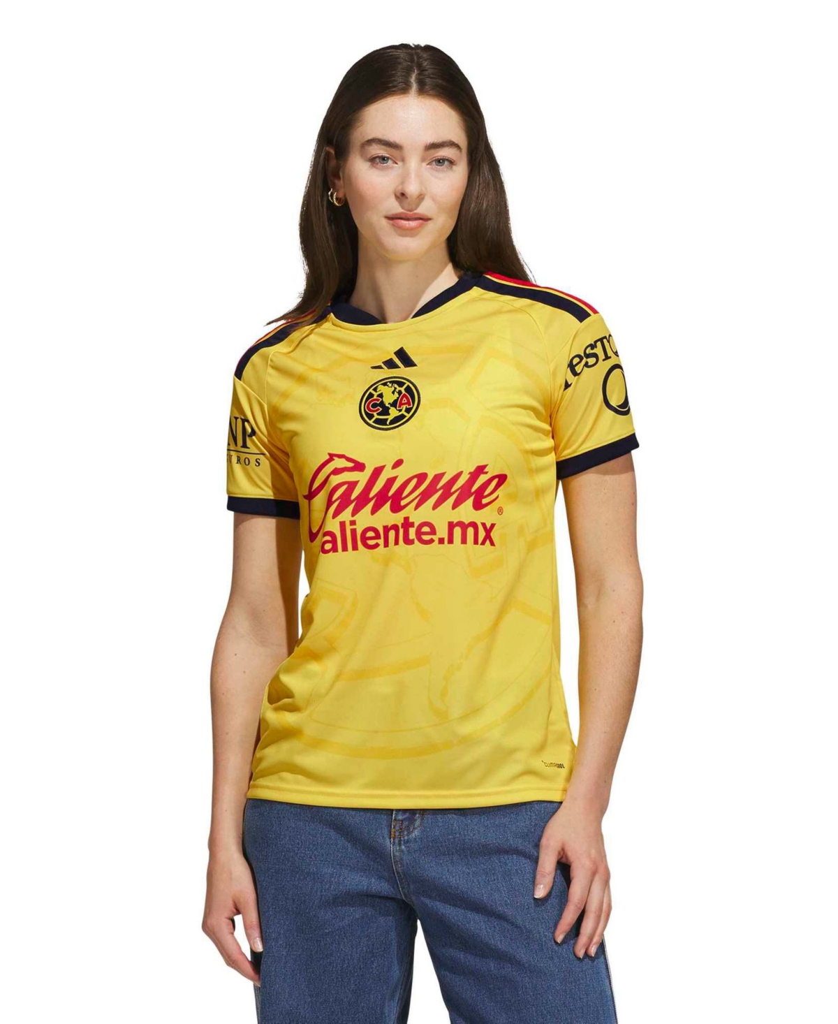 Click here for adidas Womens Club America Short-Sleeve Cropped-He... prices