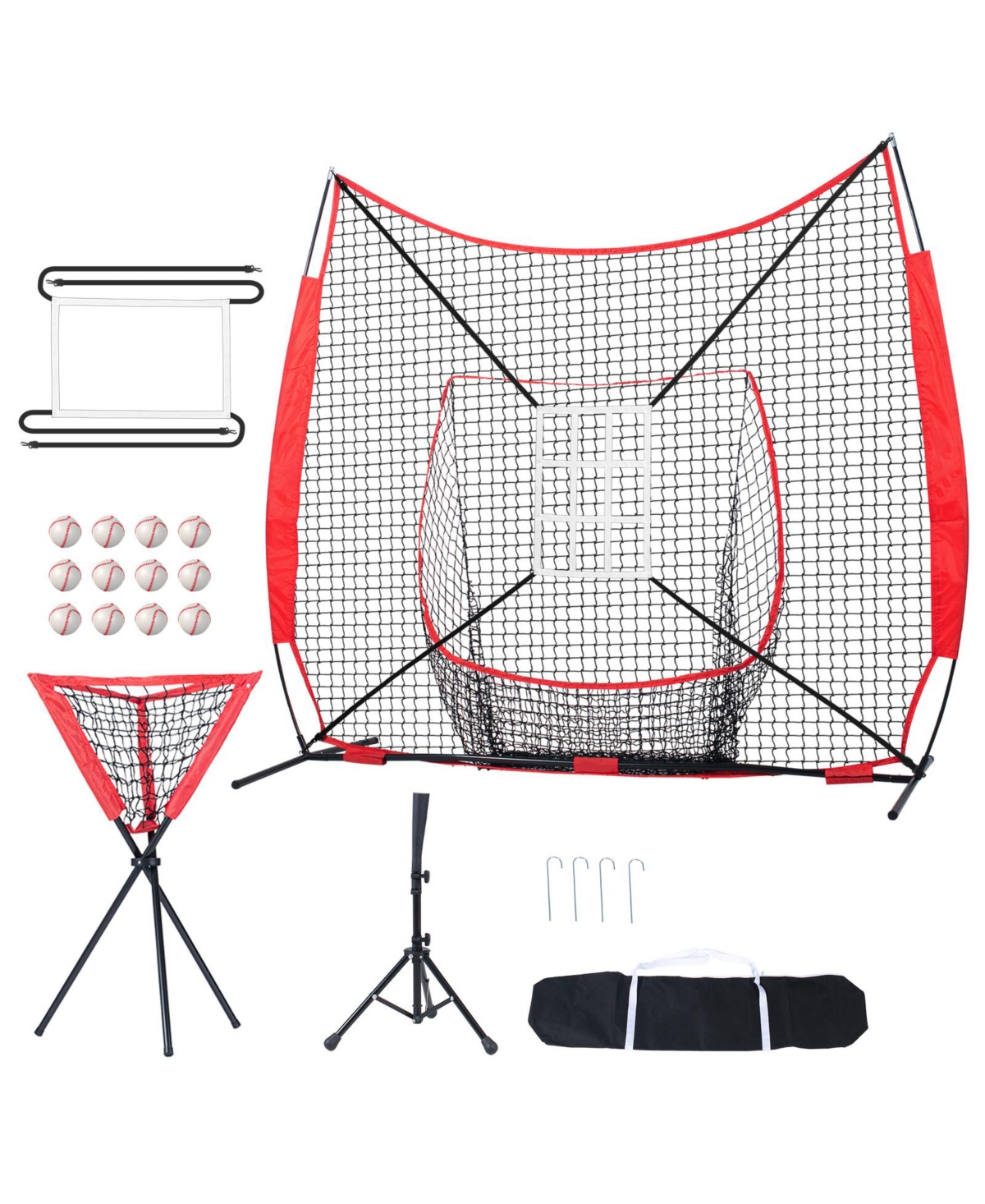 Click here for Vevor 7x7 ft Baseball Softball Practice Net Hittin... prices