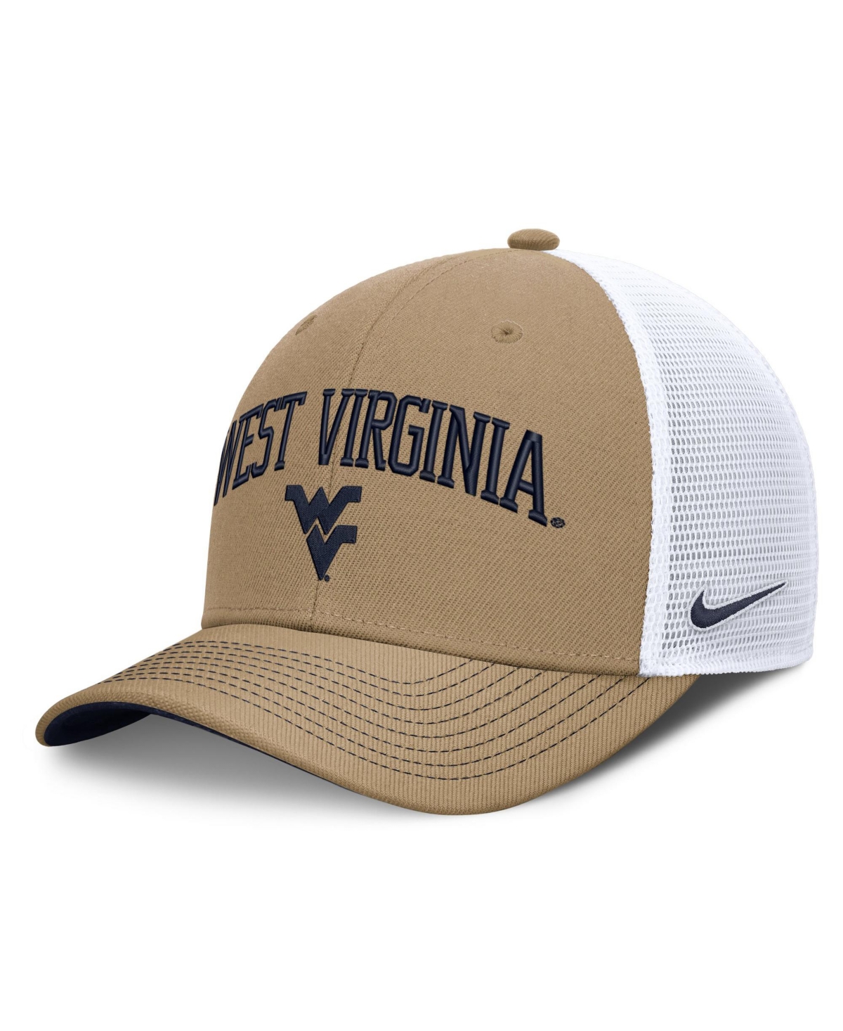 Click here for Nike Mens and Womens Beige/Navy West Virginia Moun... prices