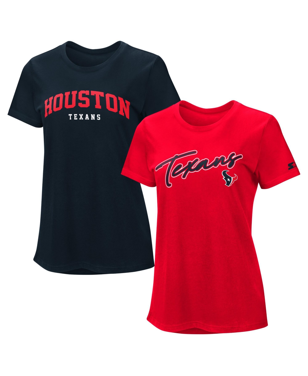 Click here for Starter Womens 2-Pack Houston Texans Screen-Print... prices